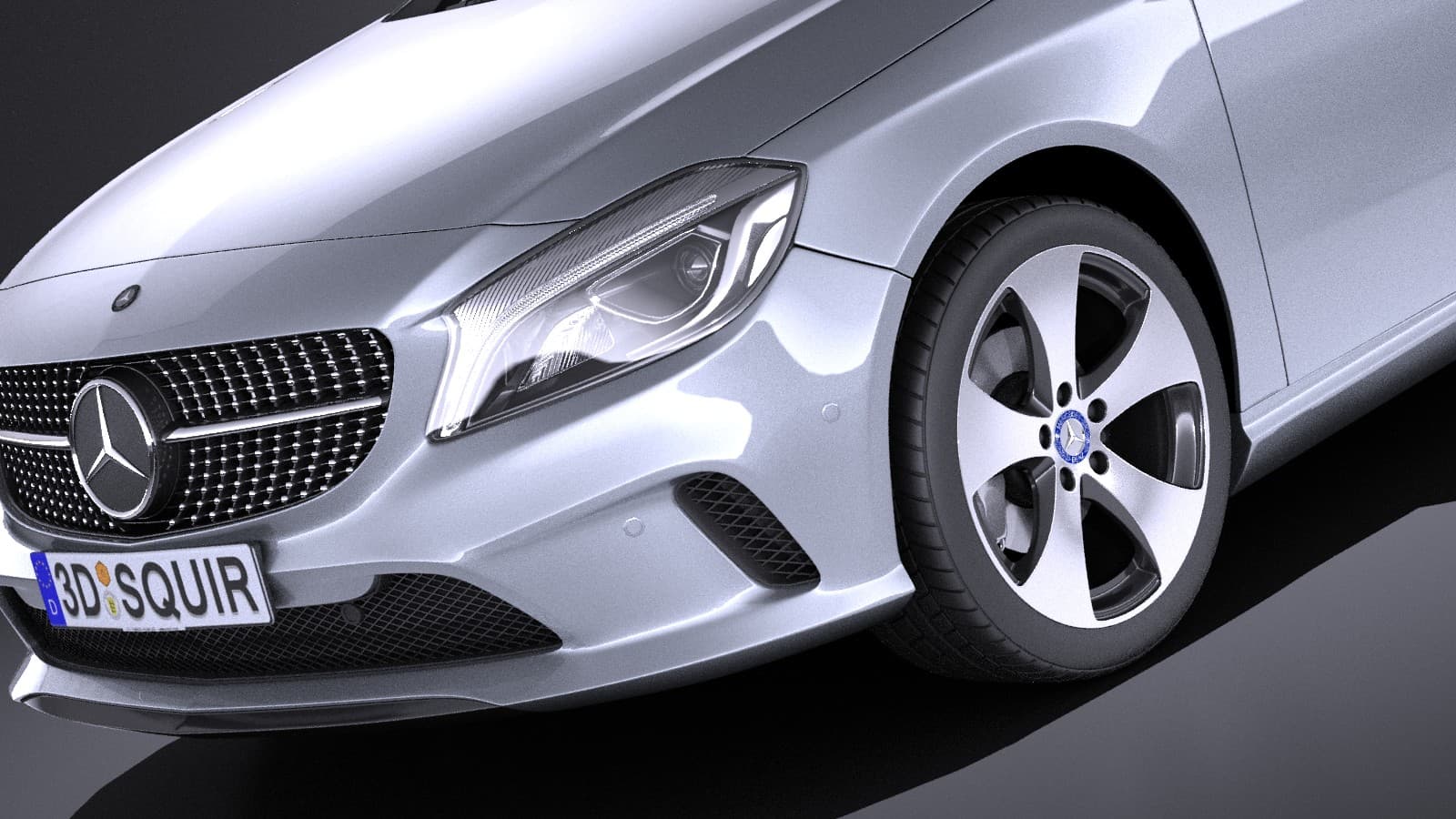 Mercedes-Benz A-Class 2017 (V-Ray) 3D Model by SQUIR