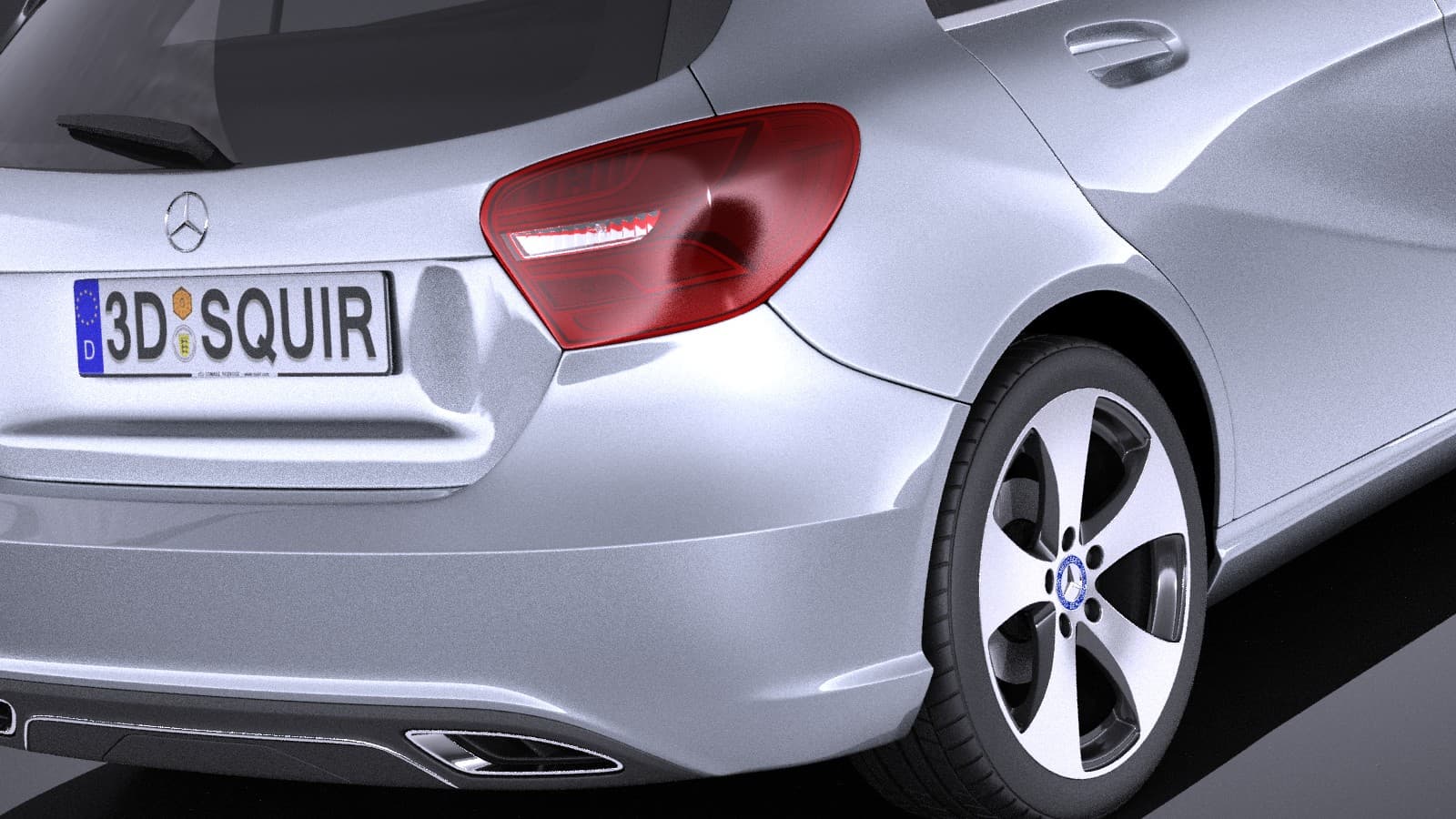Mercedes-Benz A-Class 2017 (V-Ray) 3D Model by SQUIR