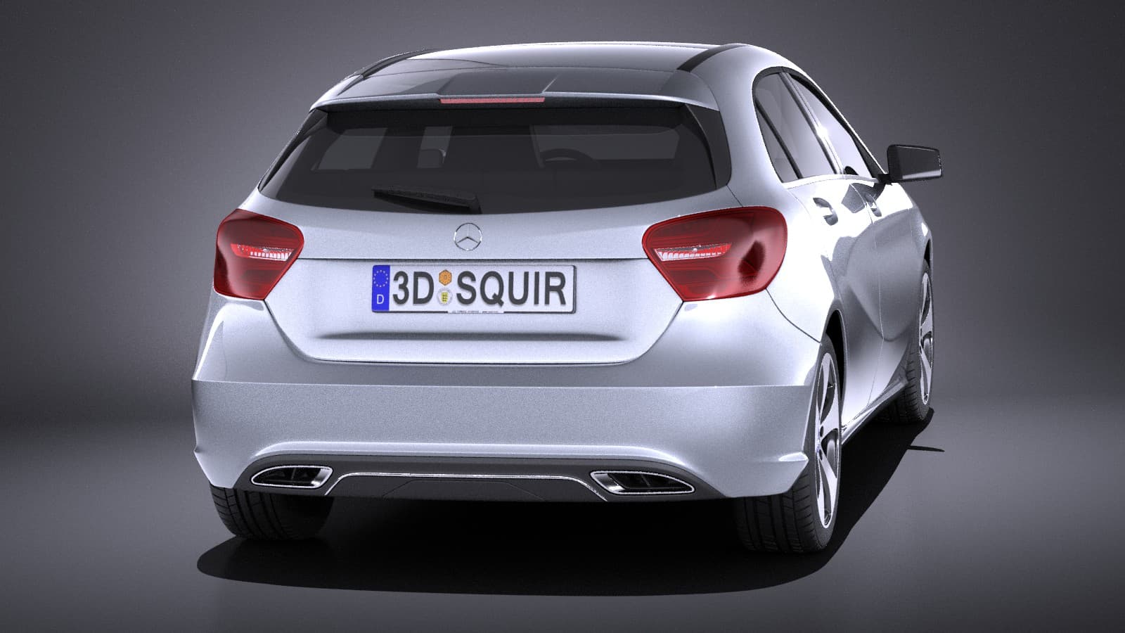 Mercedes-Benz A-Class 2017 (V-Ray) 3D Model by SQUIR