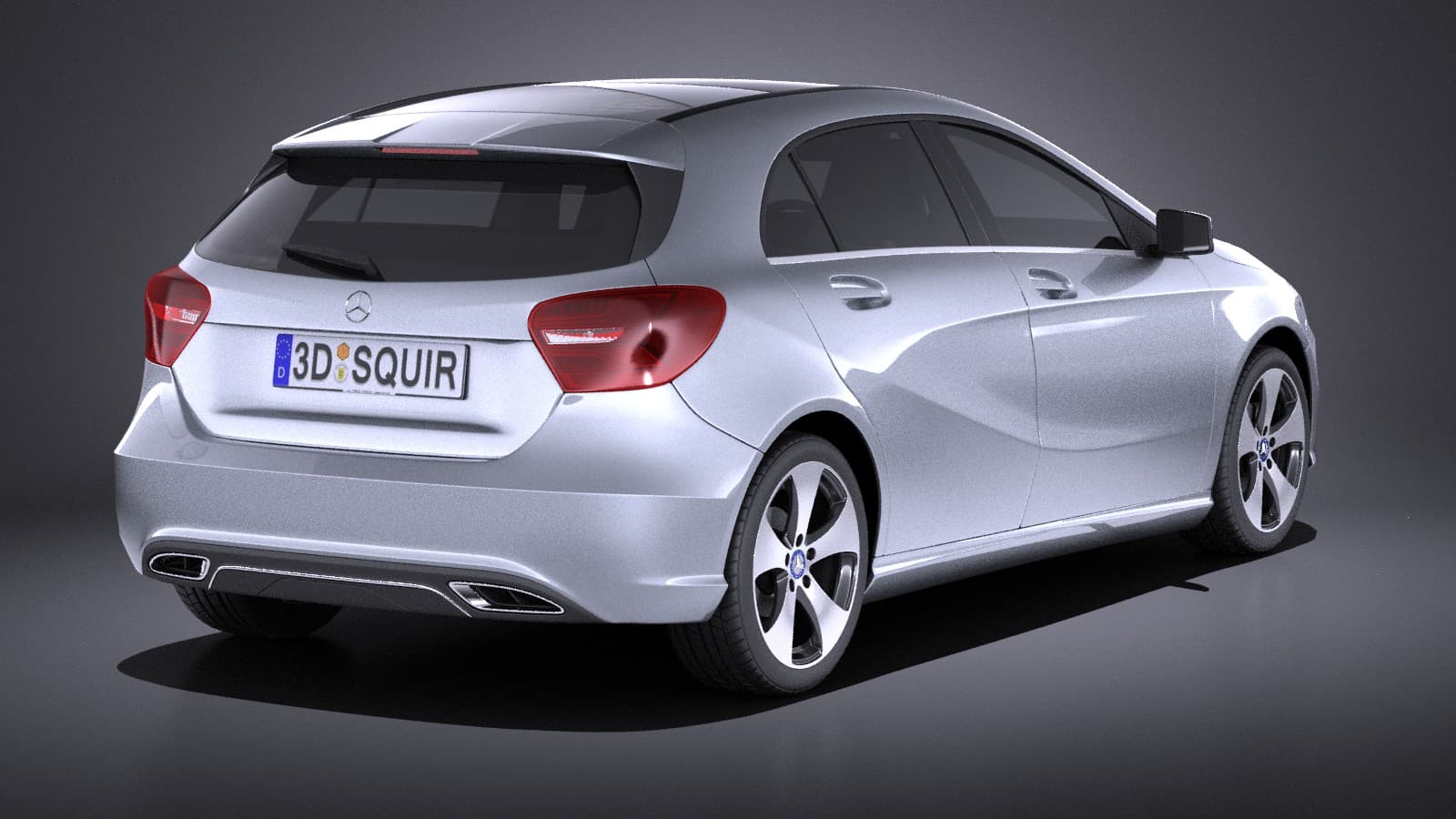 Mercedes-Benz A-Class 2017 (V-Ray) 3D Model by SQUIR