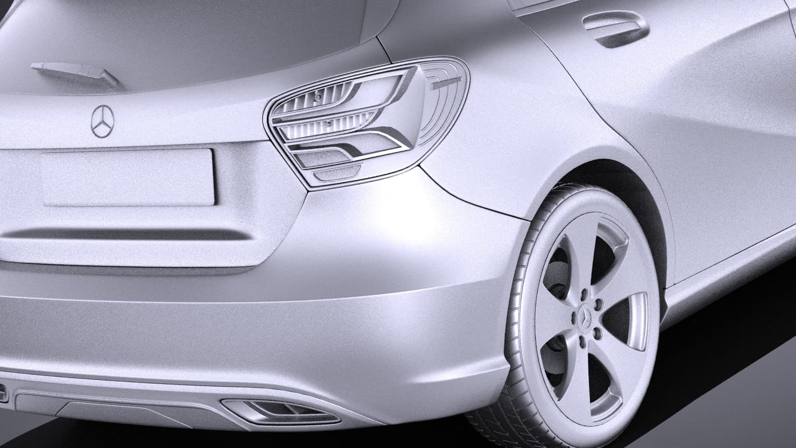 Mercedes-Benz A-Class 2017 (V-Ray) 3D Model by SQUIR