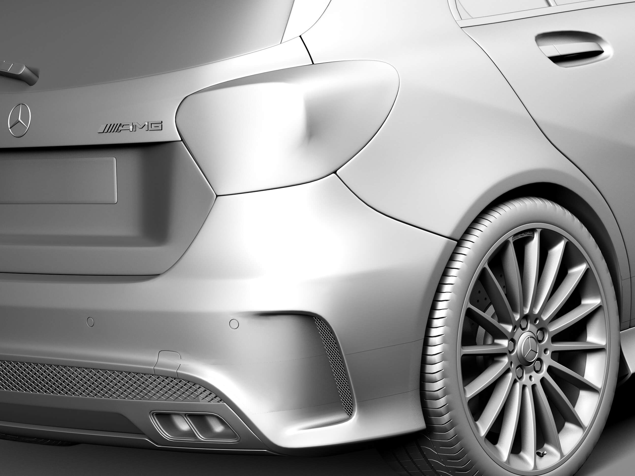 Mercedes-Benz A45 AMG Edition 1 2014 3D Model by SQUIR