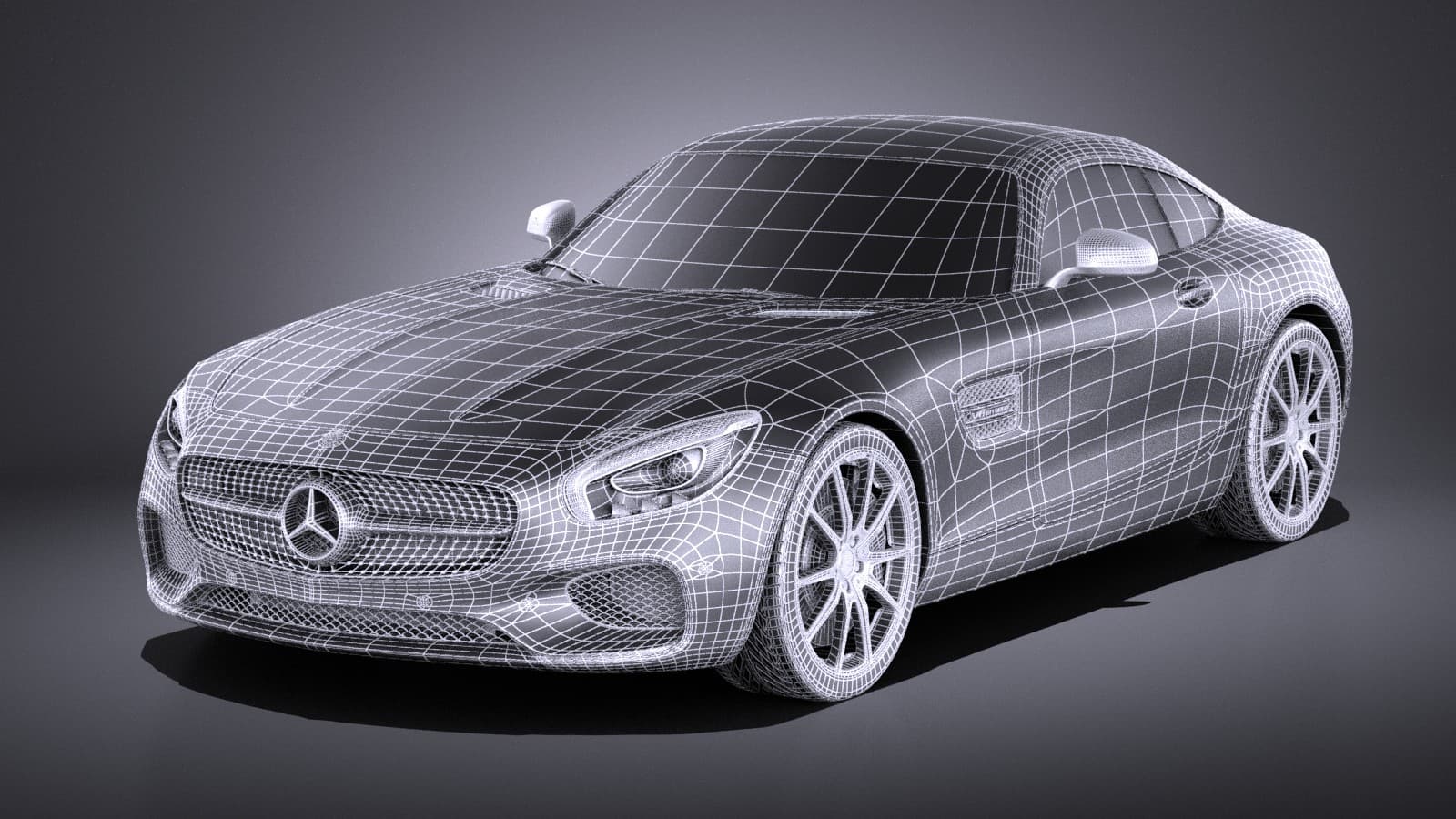 Mercedes AMG GT 2016 (V-Ray) 3D Model by SQUIR