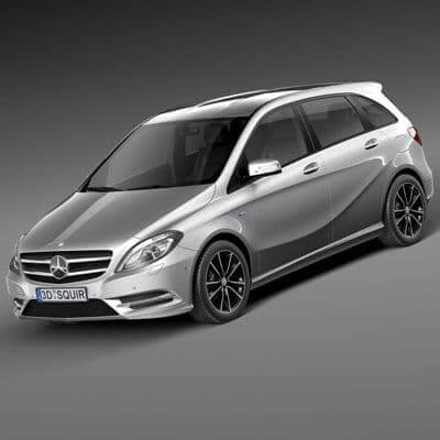 Mercedes B 2012 - 3D Model by SQUIR