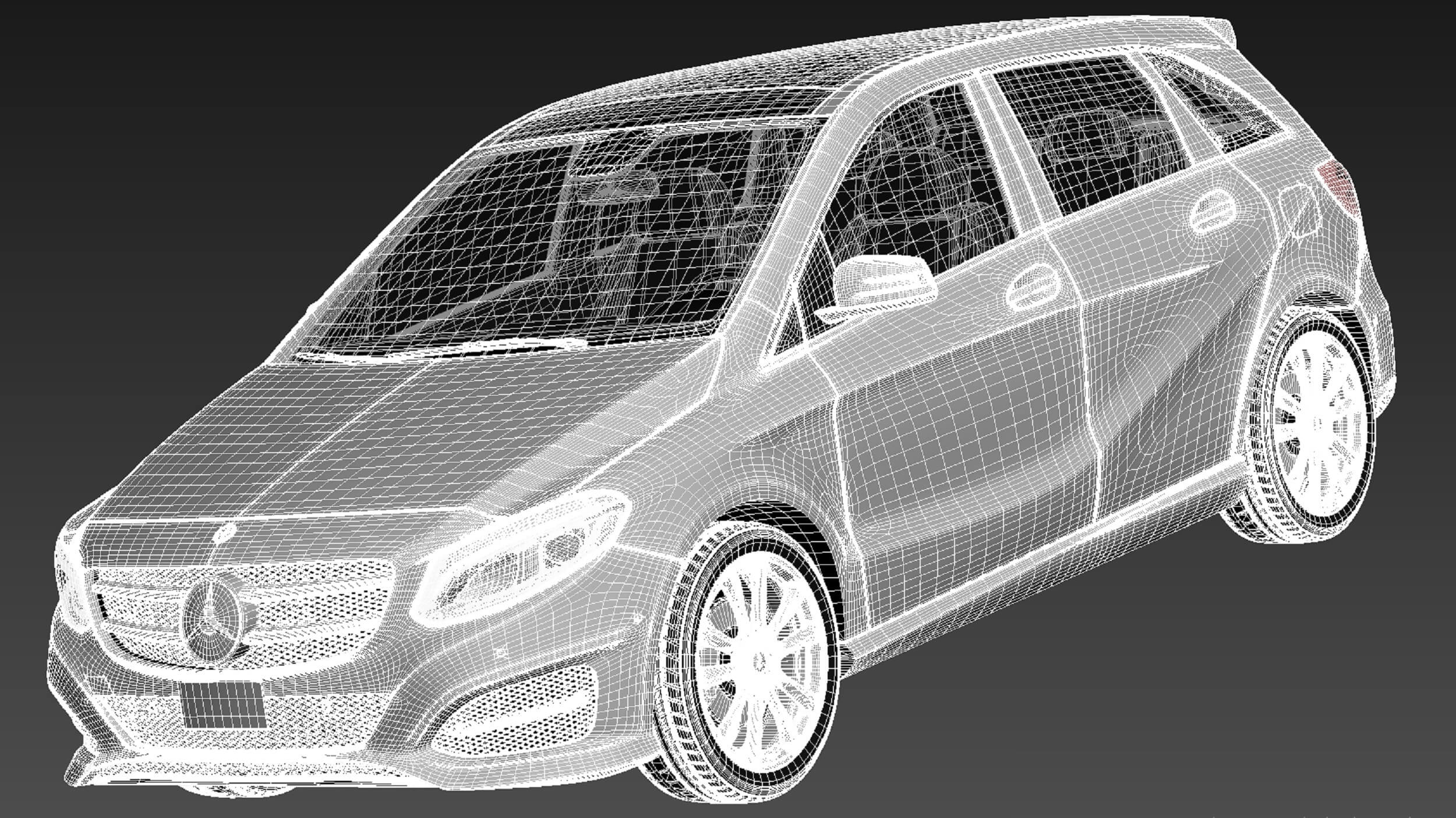 Mercedes-Benz B-Class 2015 3D Model by SQUIR