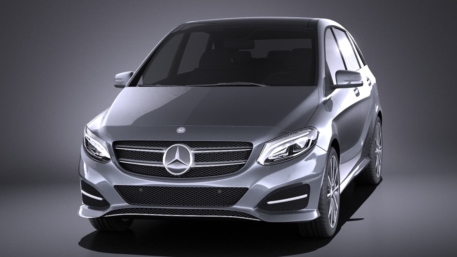 Mercedes B-Class 2016 (V-Ray) 3D Model by SQUIR