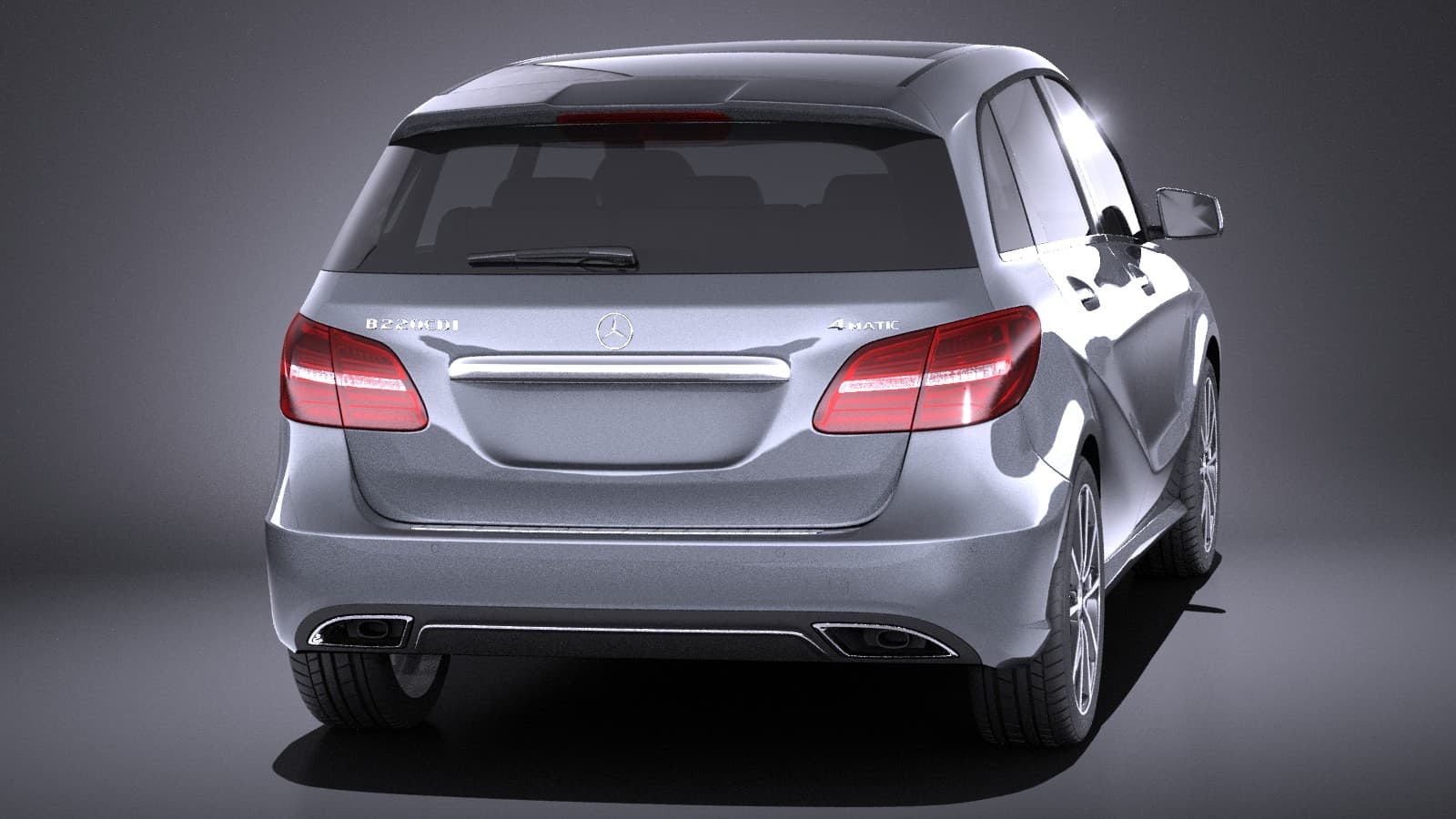 Mercedes B-Class 2016 (V-Ray) 3D Model by SQUIR