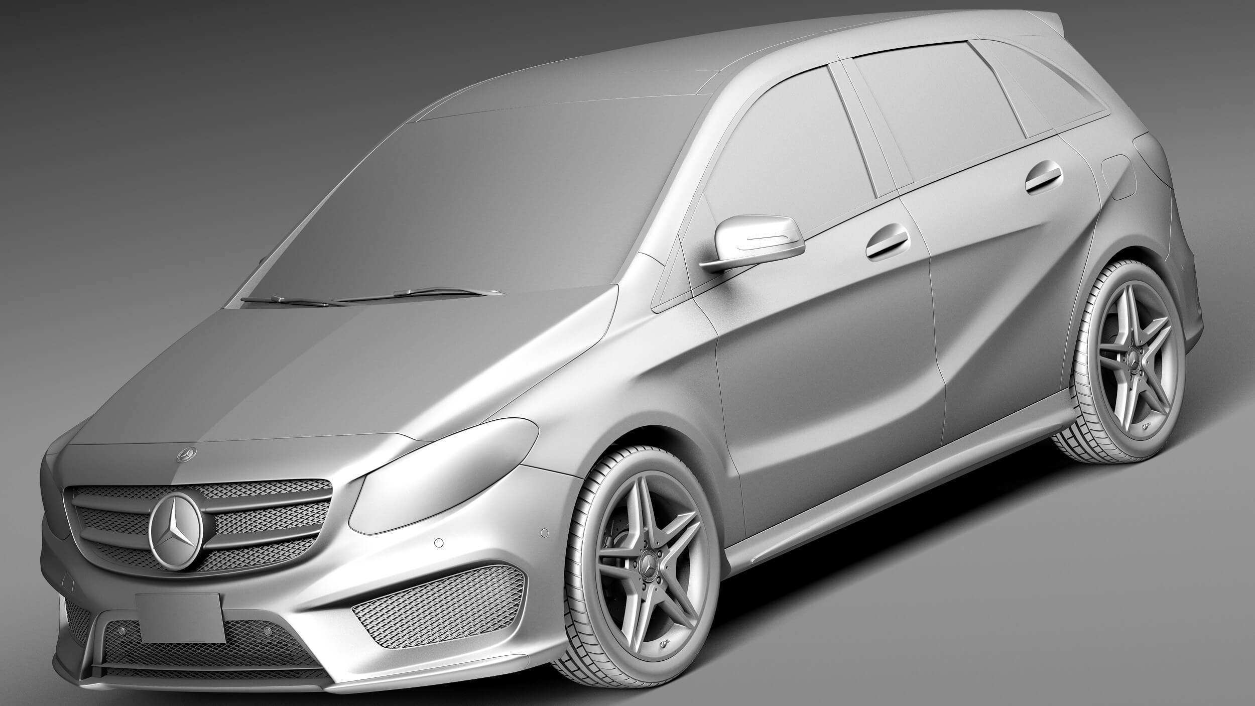 Mercedes-Benz B-Class AMG 2015 3D Model by SQUIR