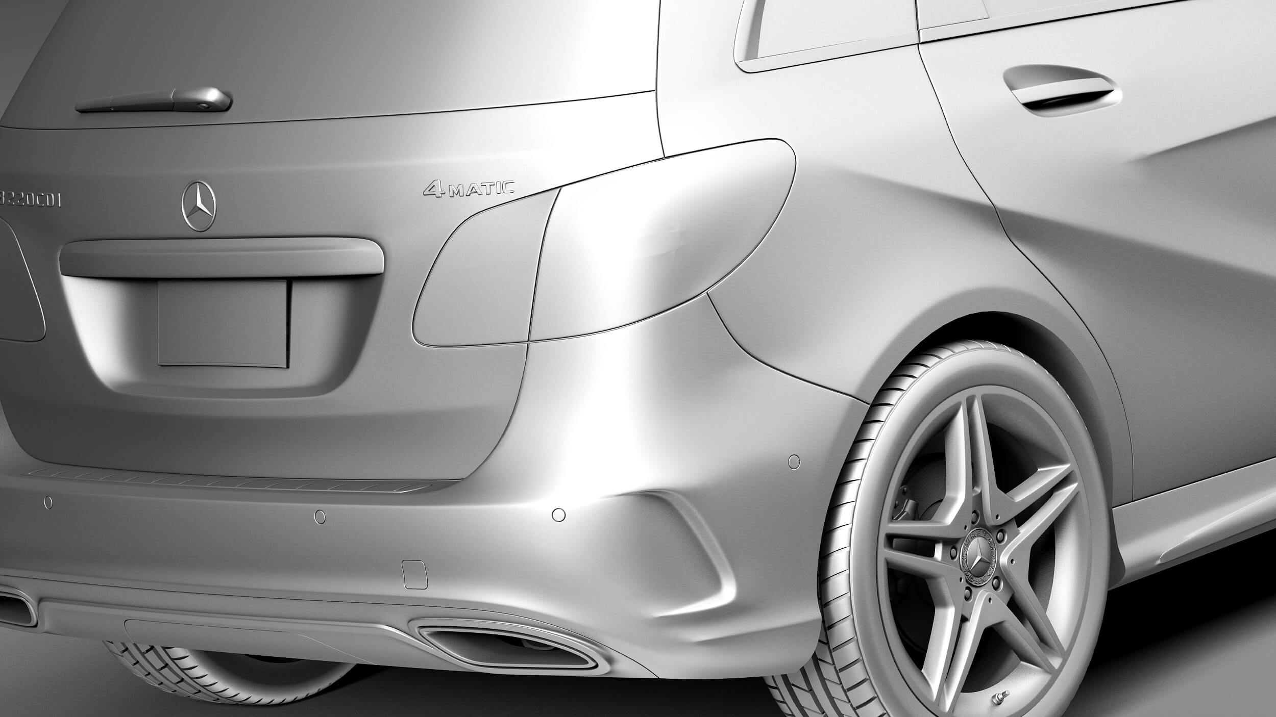 Mercedes-Benz B-Class AMG 2015 3D Model by SQUIR