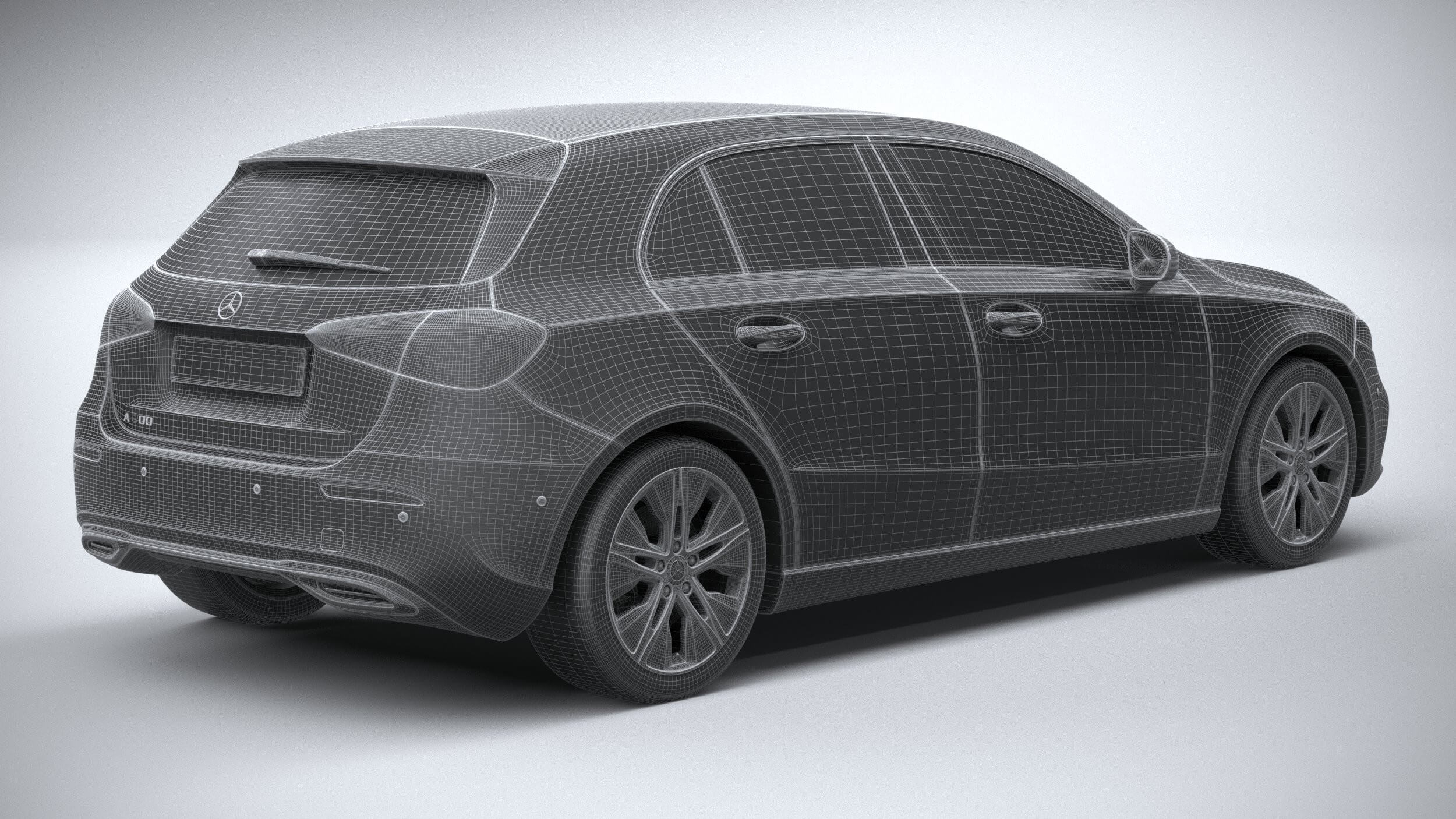 Mercedes-Benz A-Class Regular 2023 3D Model by SQUIR
