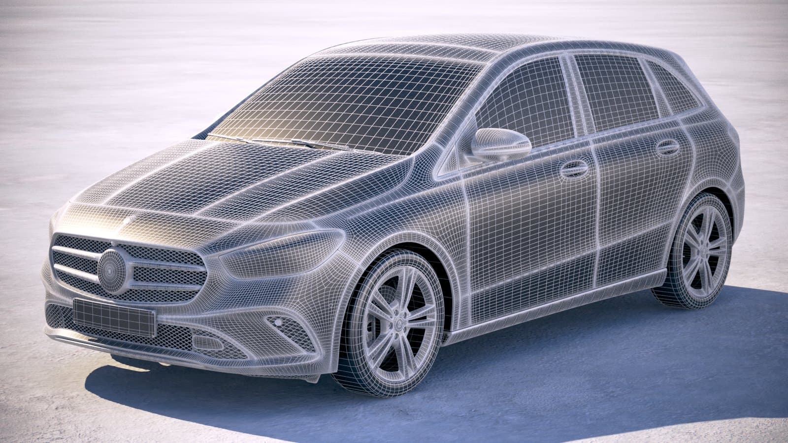 Mercedes Benz B-Class 2019 3D Model by SQUIR
