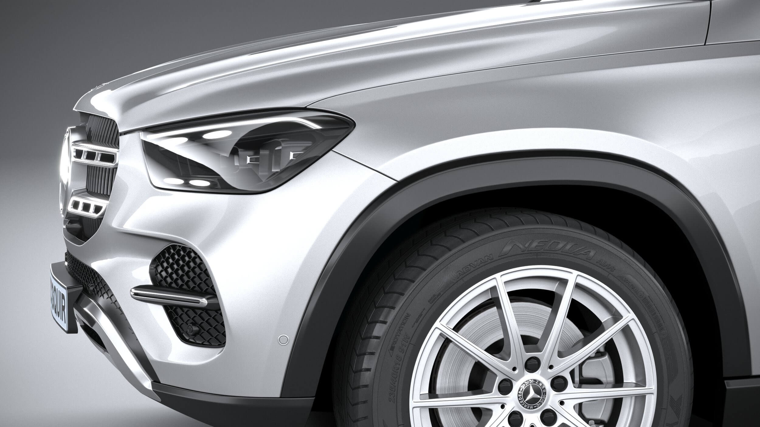 Mercedes-Benz GLE Basic 2024 3D Model by SQUIR