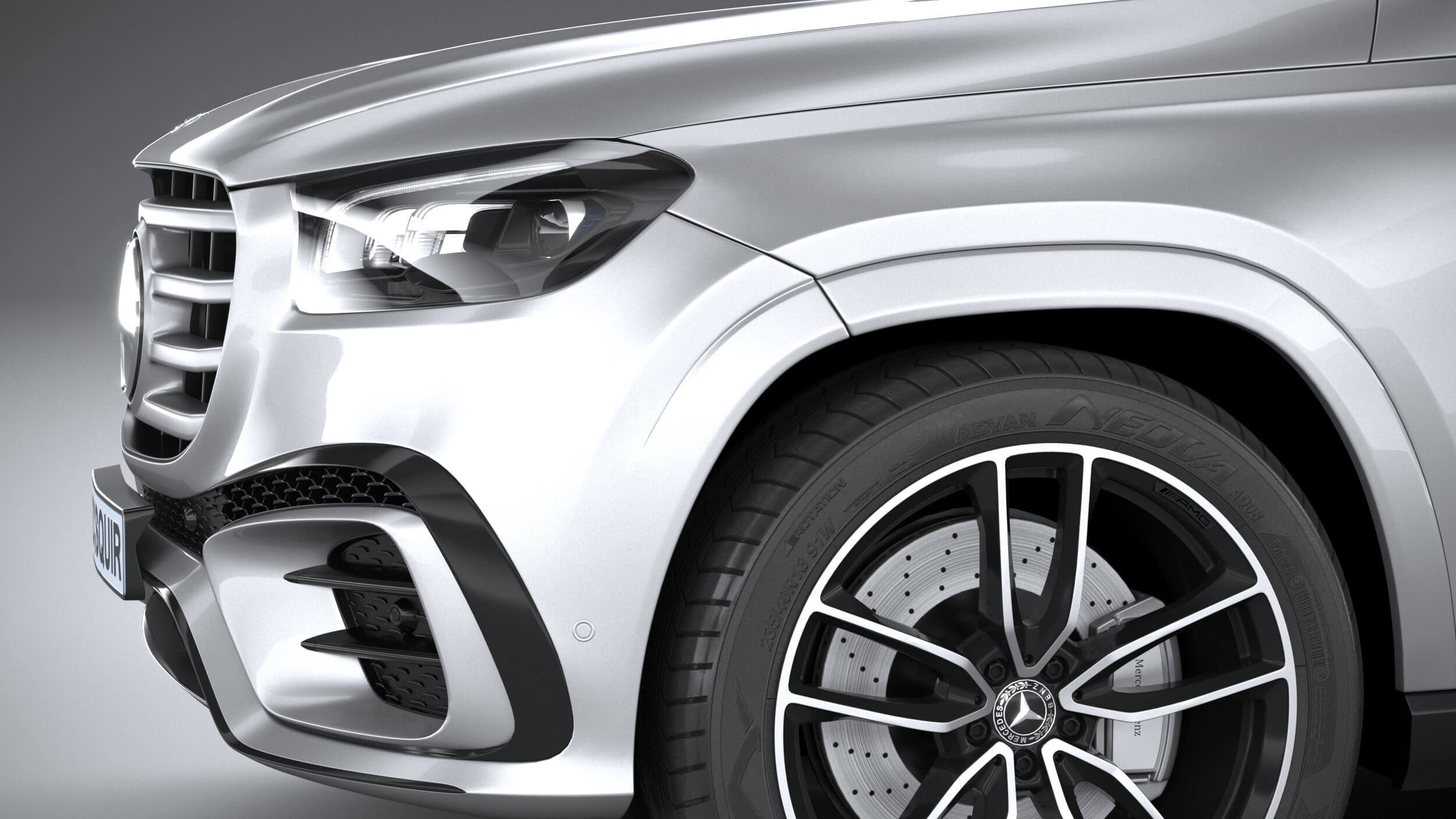 Mercedes-Benz GLS AMG Line 2024 3D Model by SQUIR