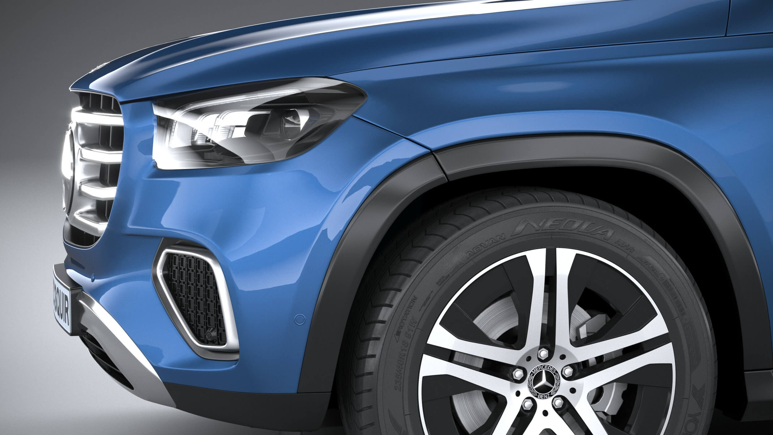 Mercedes-Benz GLS Basic 2024 3D Model by SQUIR