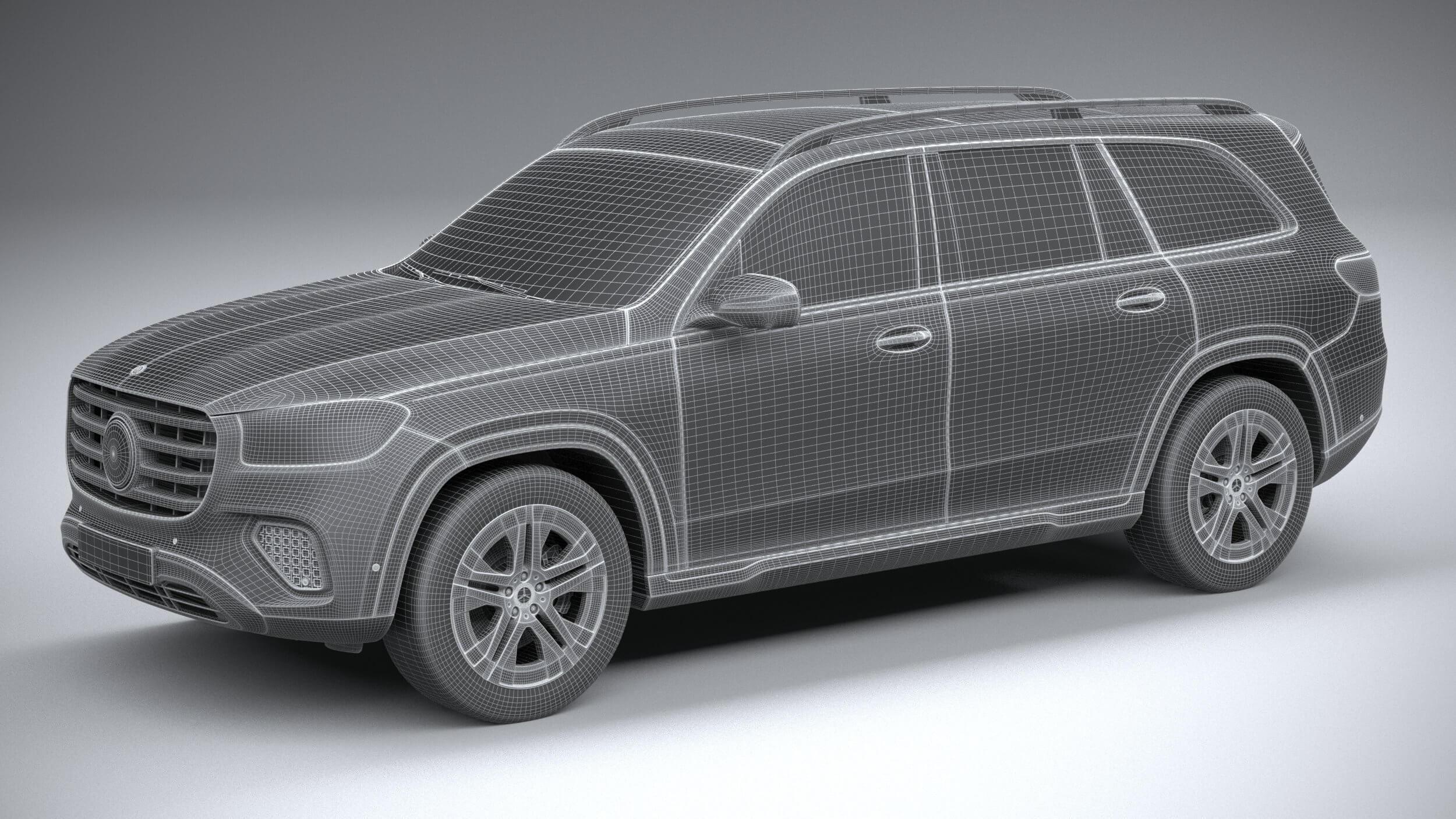 Mercedes-Benz GLS Basic 2024 3D Model by SQUIR