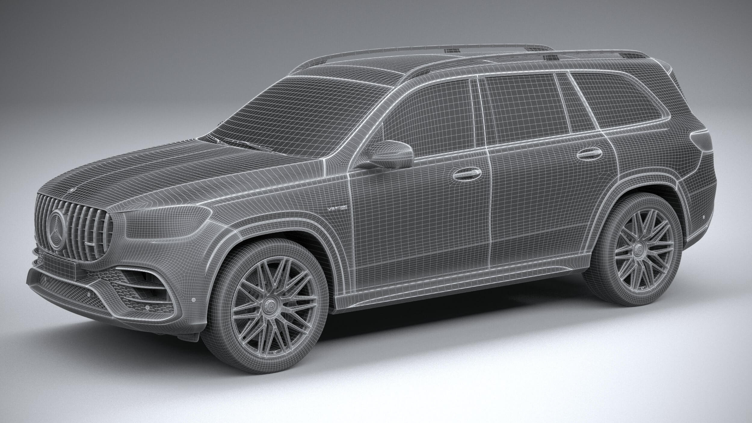 Mercedes-Benz GLS63 AMG 2024 3D Model by SQUIR
