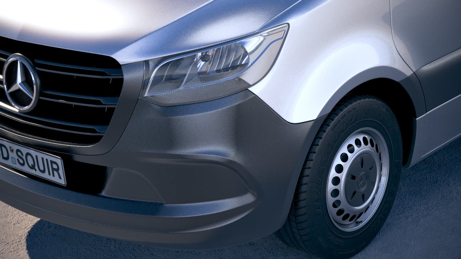 Mercedes-Benz Sprinter Long 2019 3D Model by SQUIR