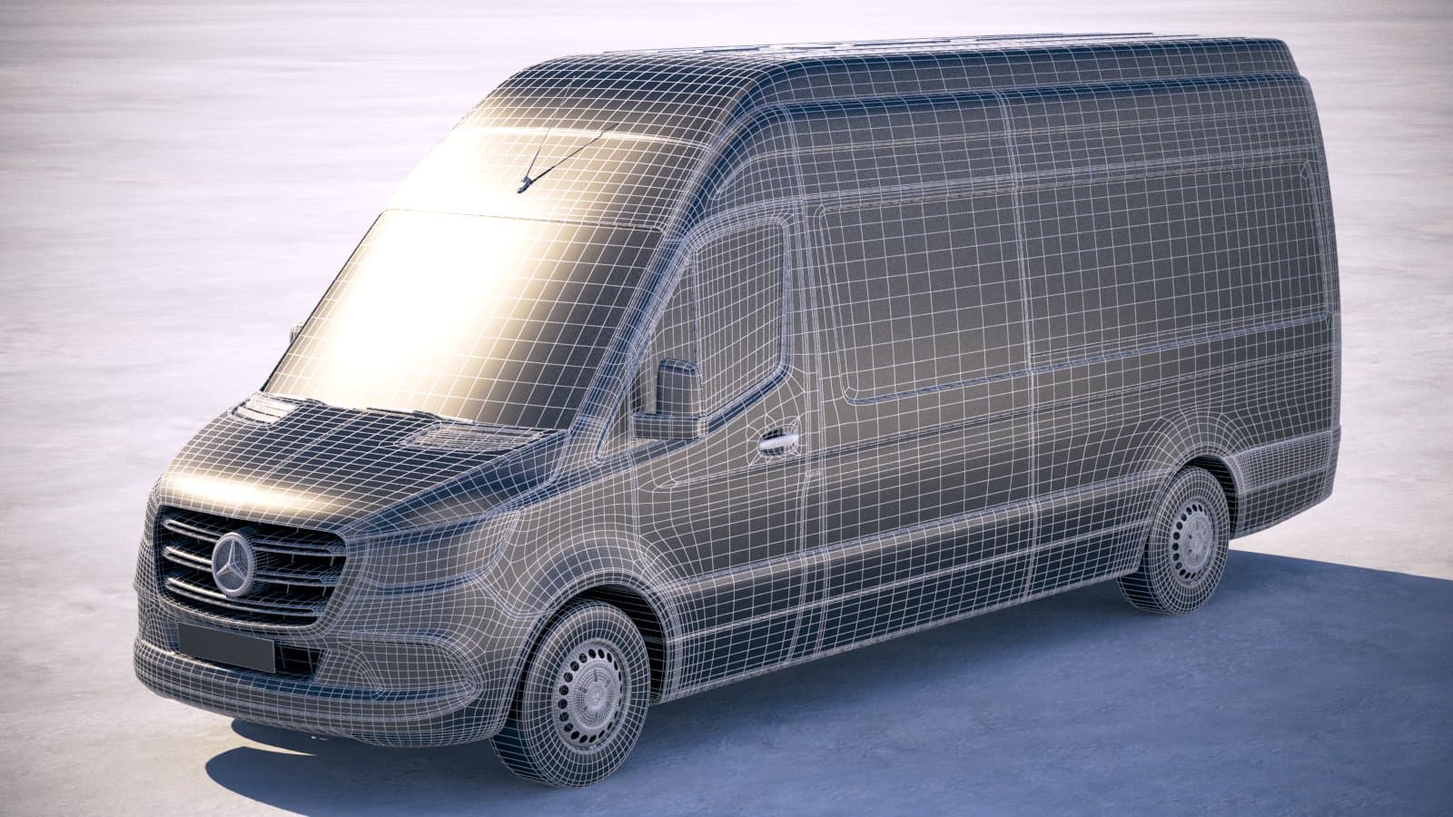 Mercedes-Benz Sprinter Long 2019 3D Model by SQUIR