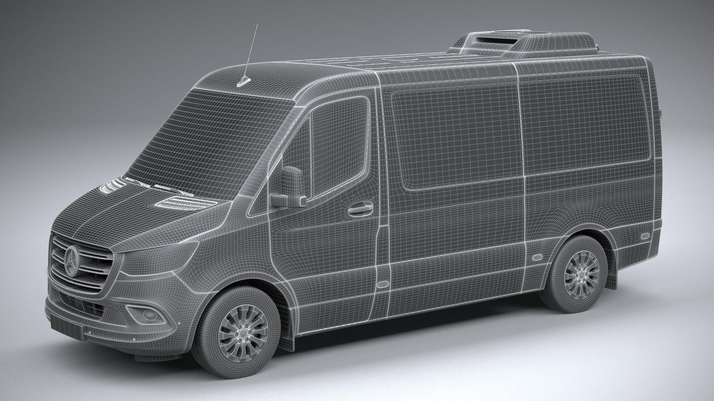 Mercedes-Benz Sprinter Passenger L2H1 2025 3D Model by SQUIR