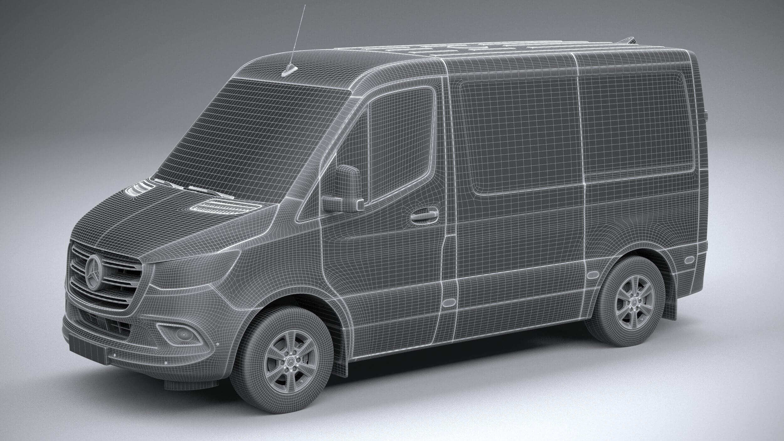 Mercedes-Benz Sprinter Van Short 2025 3D Model by SQUIR