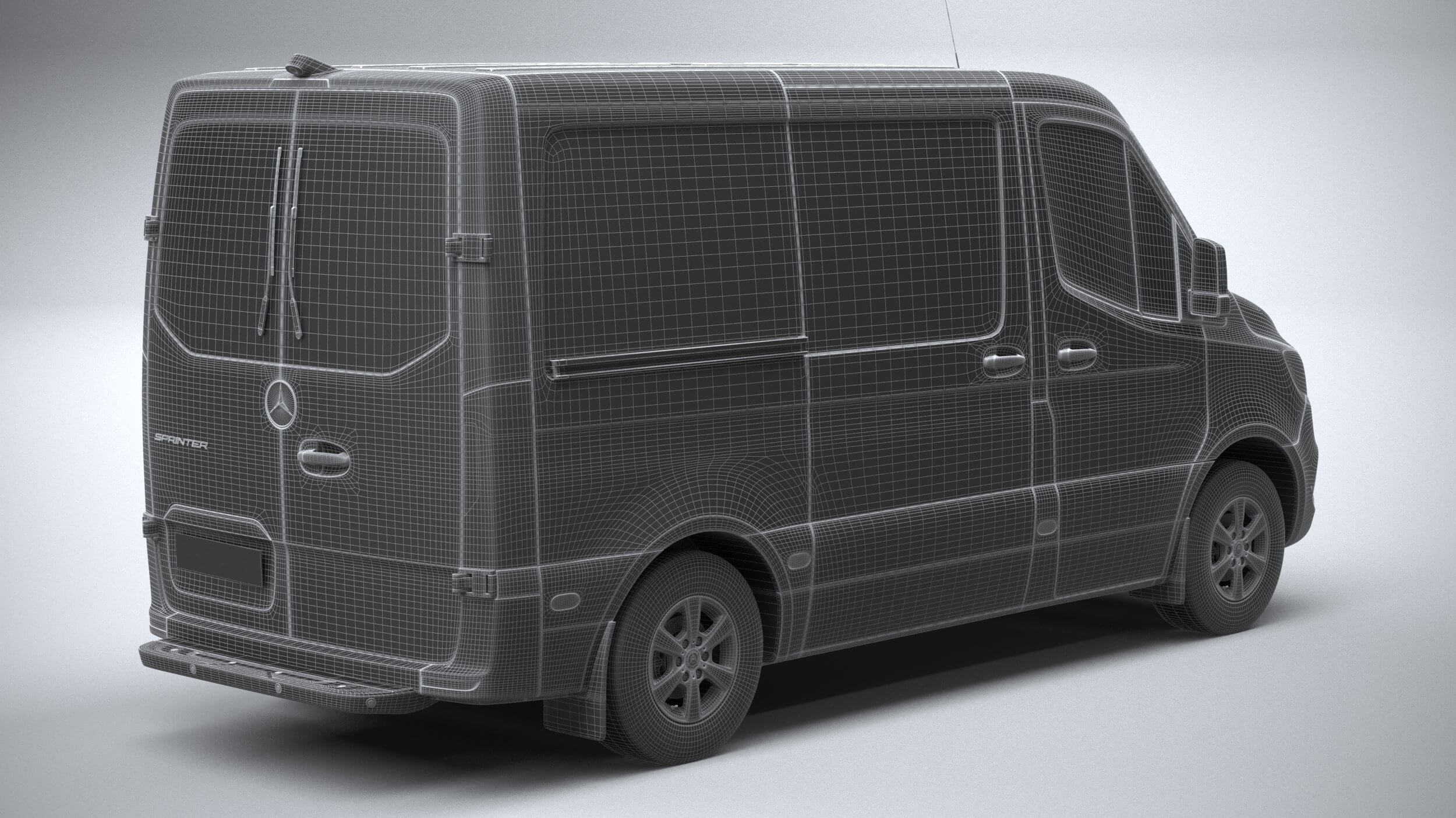 Mercedes-Benz Sprinter Van Short 2025 3D Model by SQUIR