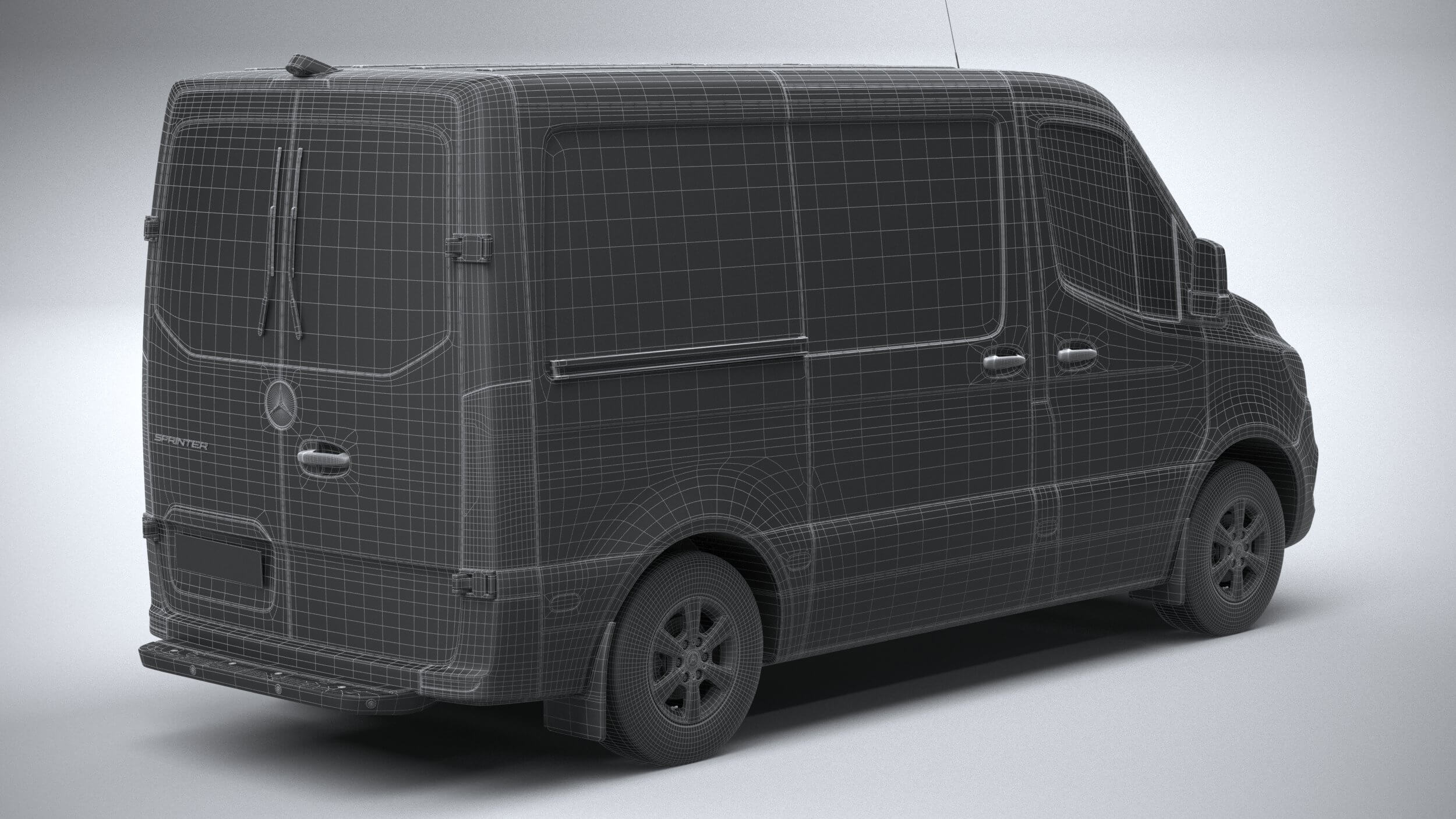 Mercedes-Benz Sprinter Van Short 2025 3D Model by SQUIR