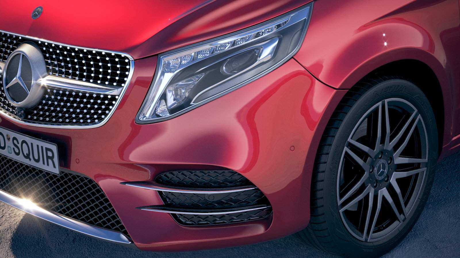 Mercedes-Benz V-Class AMG 2020 3D Model by SQUIR