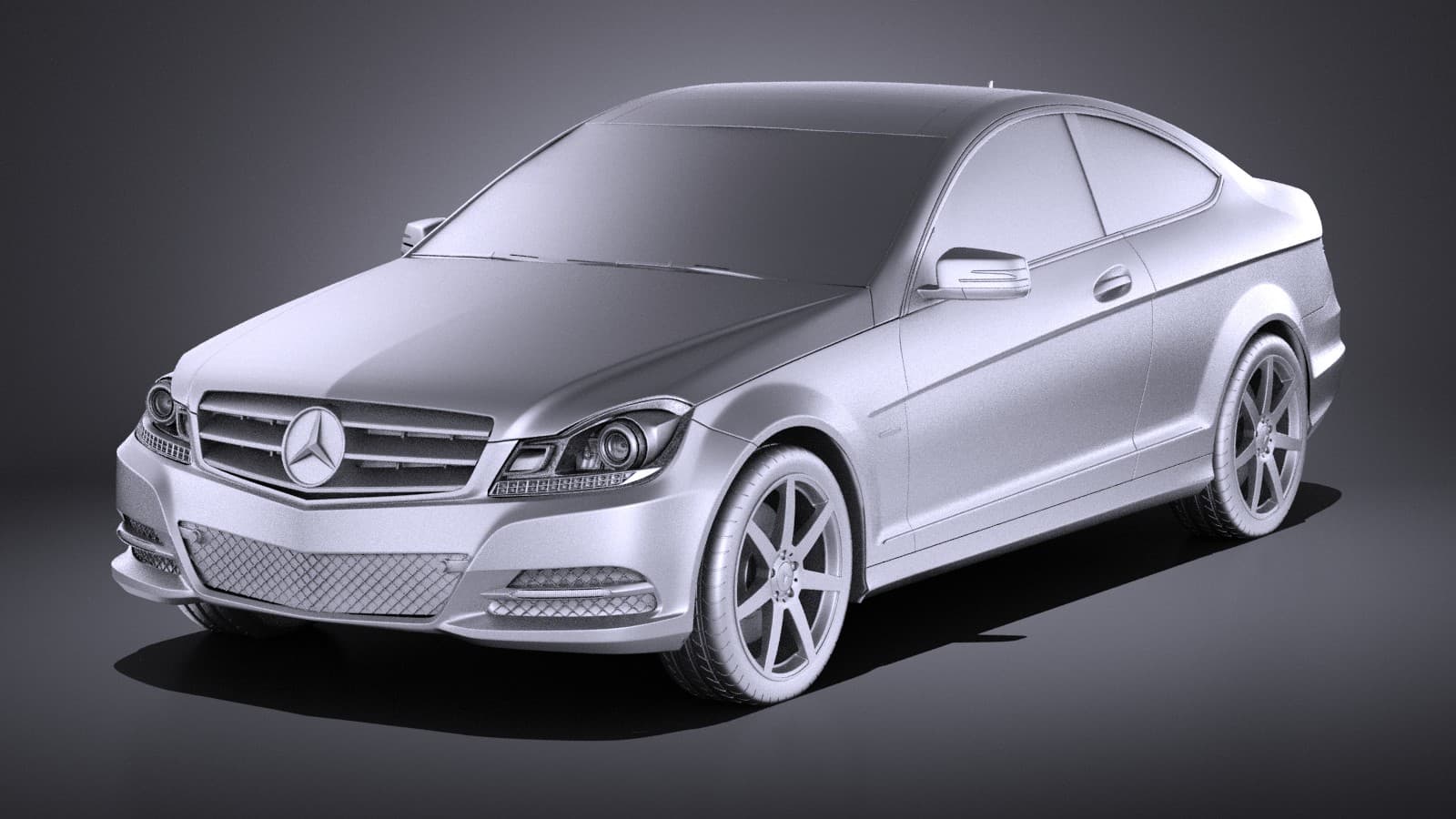 Mercedes C Class 2013 Coupe (V-Ray) 3D Model by SQUIR