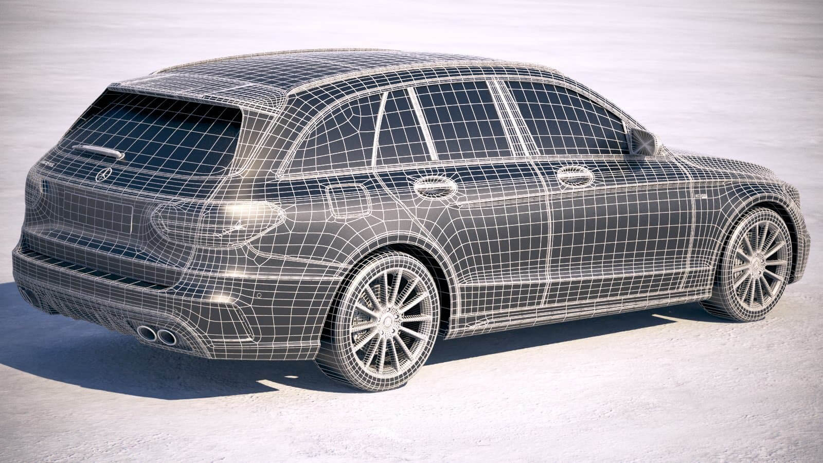 Mercedes C-Class Estate AMG 2019 3D Model by SQUIR