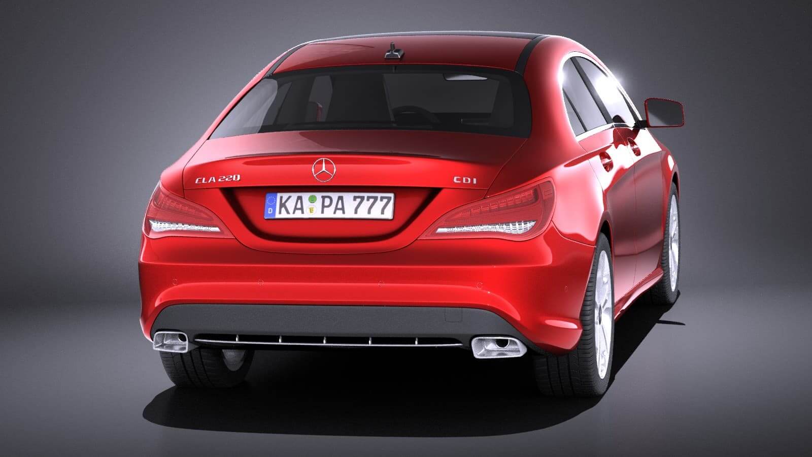 Mercedes CLA 2014 (V-Ray) 3D Model by SQUIR