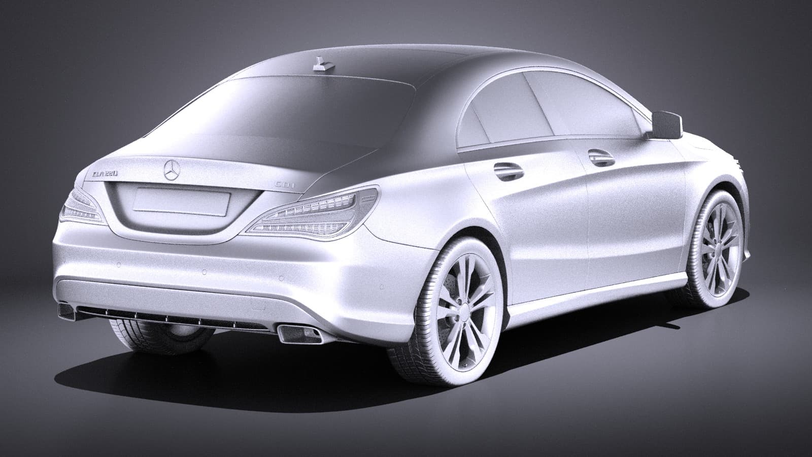 Mercedes CLA 2014 (V-Ray) 3D Model by SQUIR