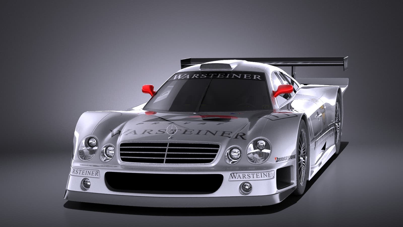 Mercedes CLK GTR (V-Ray) 3D Model by SQUIR