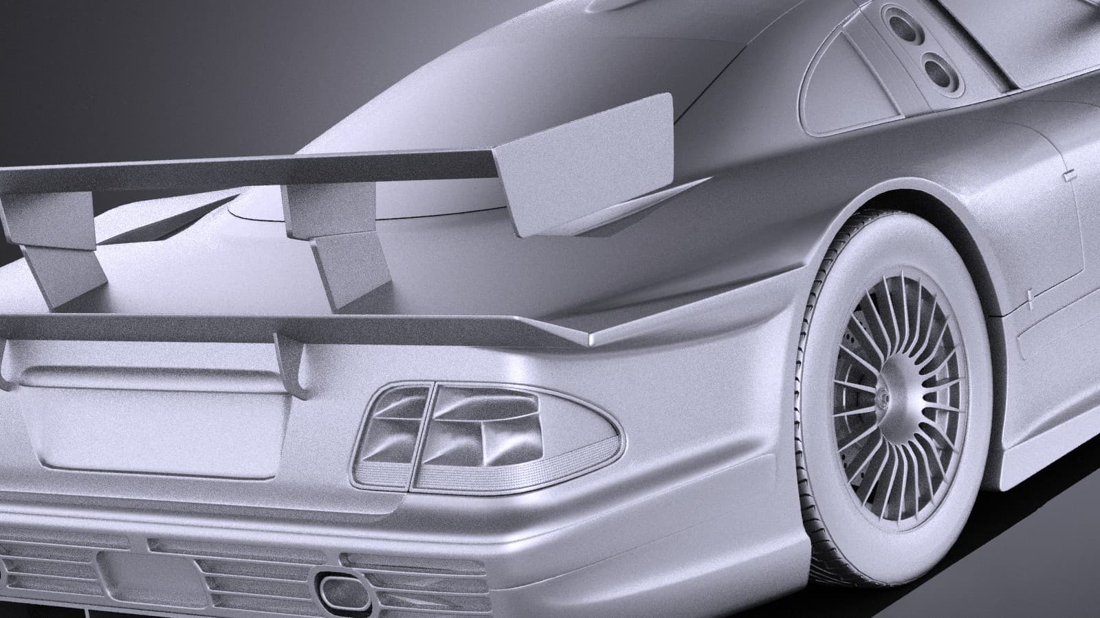 Mercedes CLK GTR (V-Ray) 3D Model by SQUIR