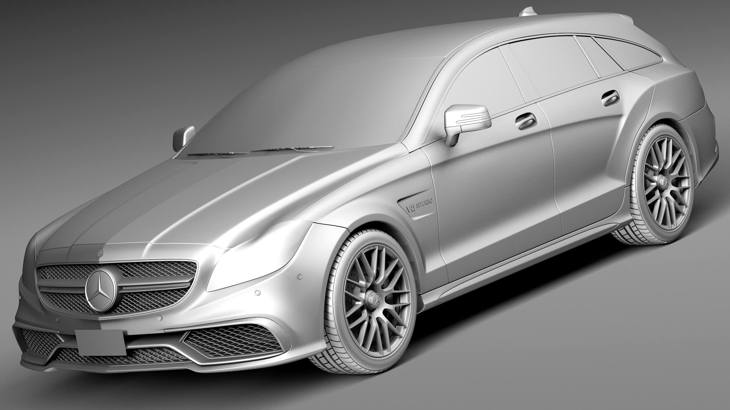 Mercedes-Benz CLS63 AMG Shooting Brake 2015 3D Model by SQUIR