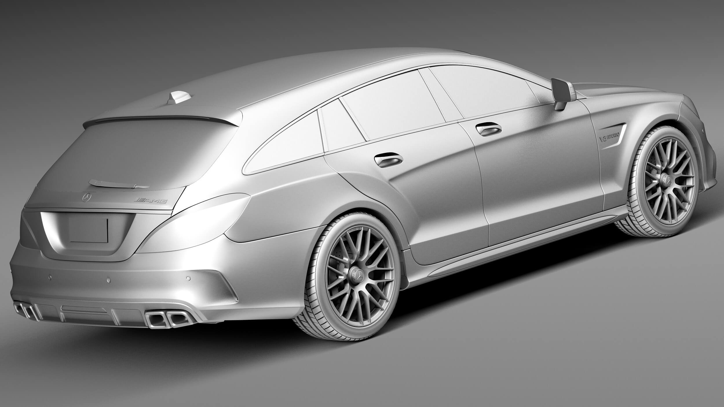 Mercedes-Benz CLS63 AMG Shooting Brake 2015 3D Model by SQUIR