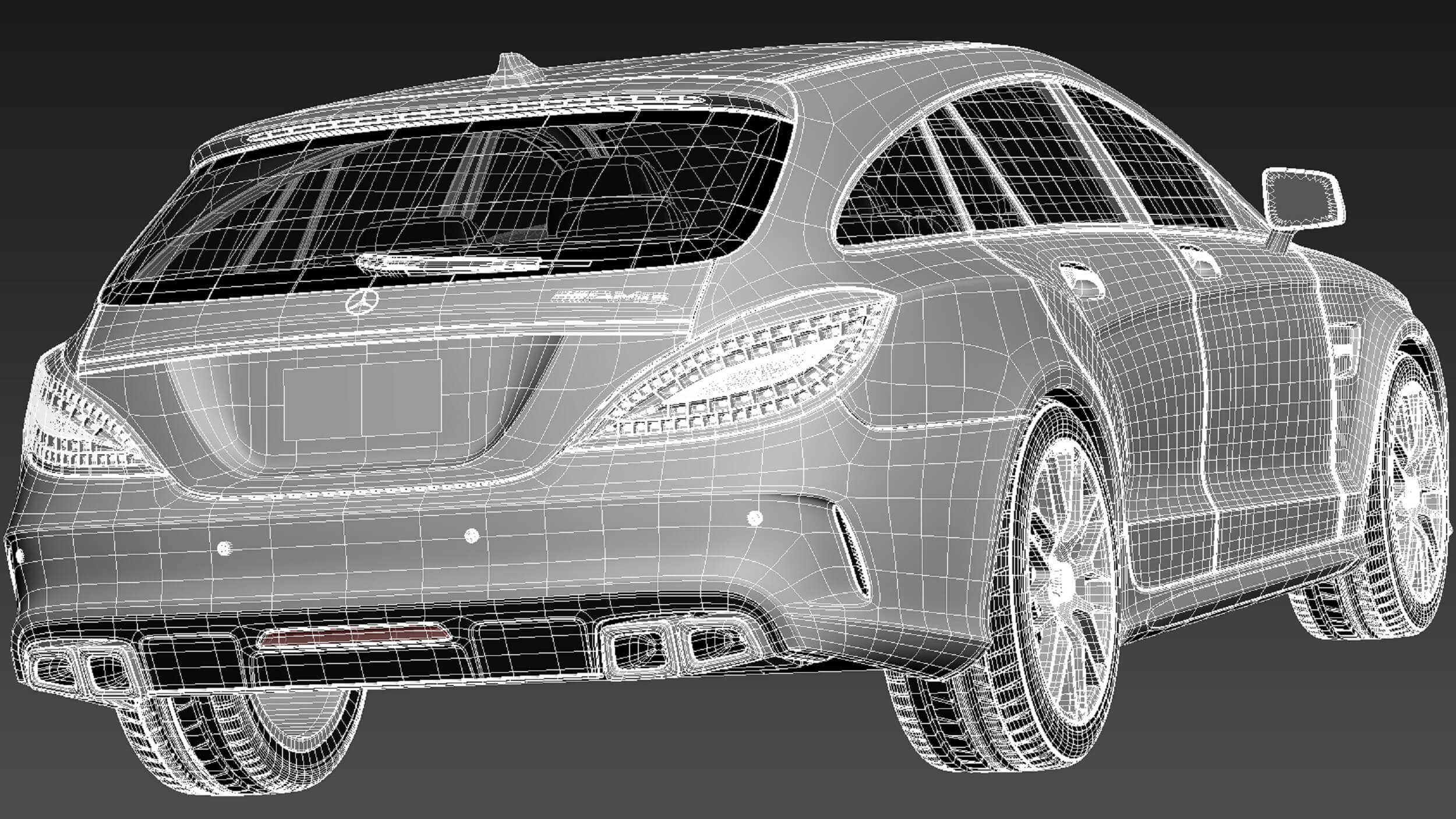 Mercedes-Benz CLS63 AMG Shooting Brake 2015 3D Model by SQUIR