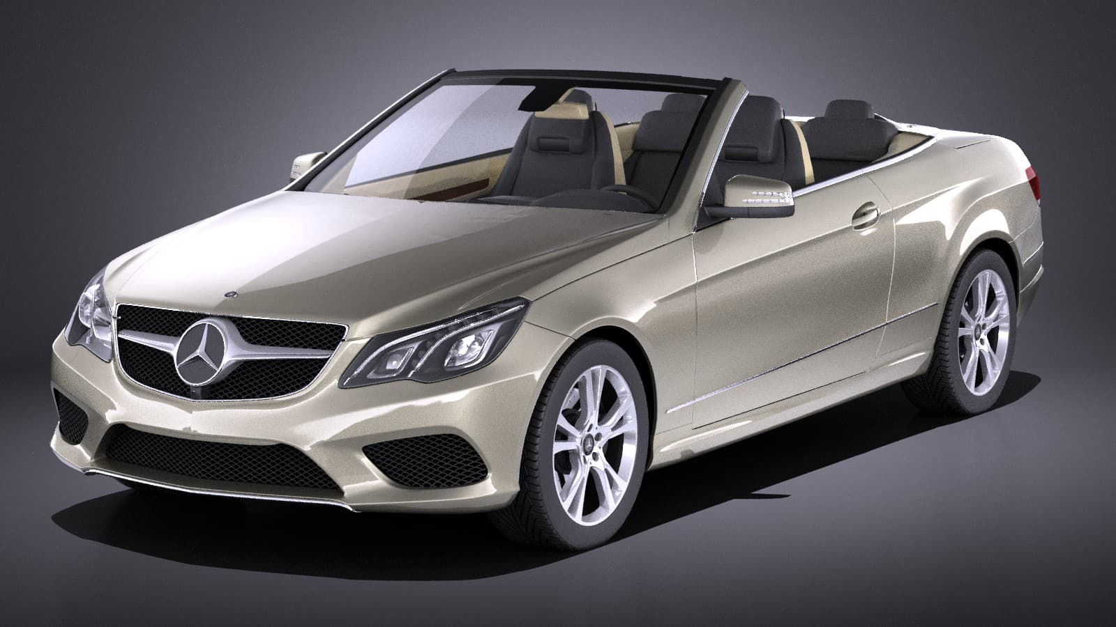 Mercedes-Benz E-Class 2015 Cabriolet (V-Ray) 3D Model by SQUIR