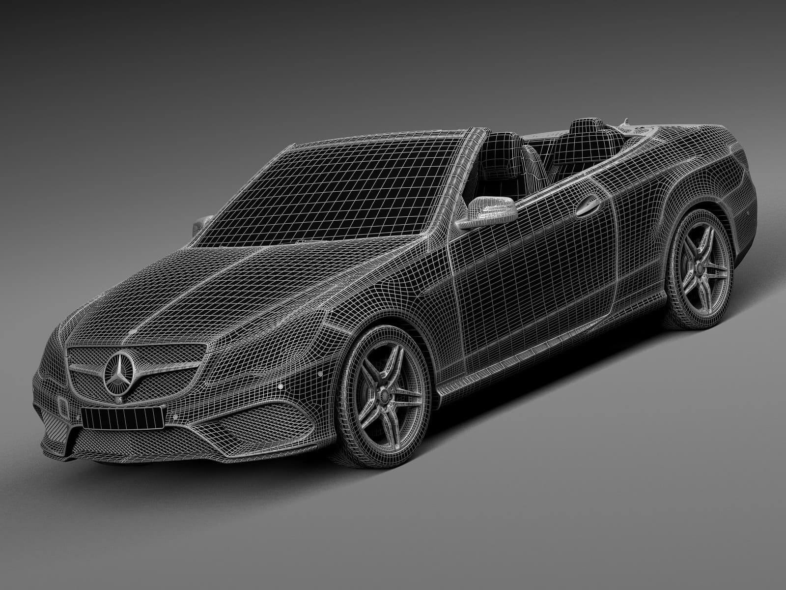 Mercedes E-Class AMG Convertible 2015 3D Model by SQUIR