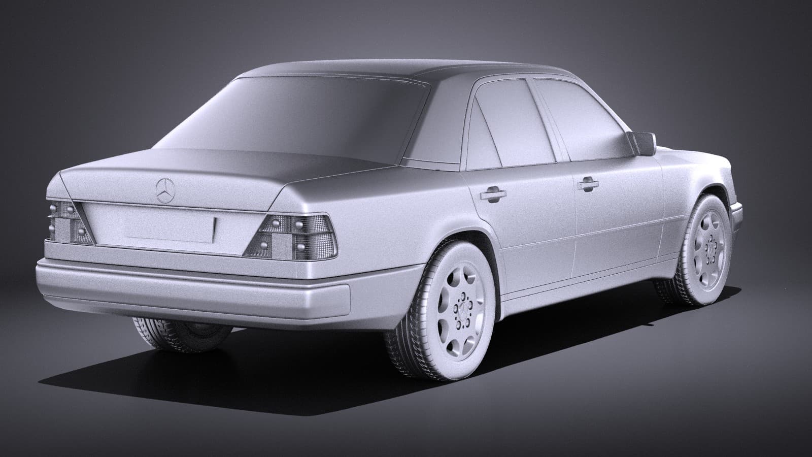Mercedes E-Class W124 Coupe 1990 (V-Ray) 3D Model by SQUIR