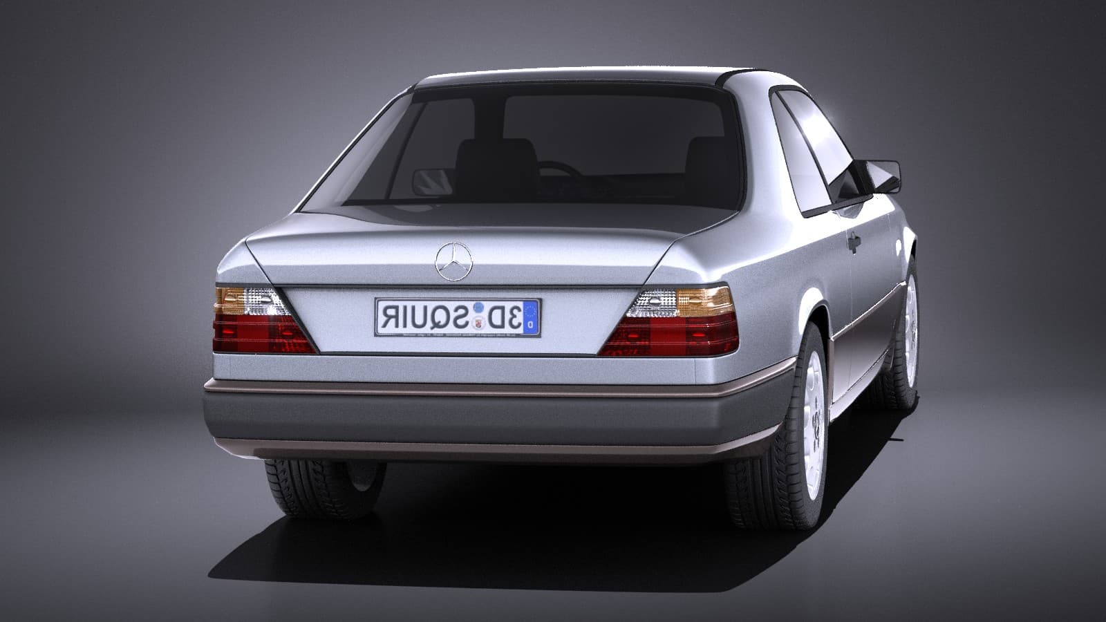 Mercedes E-Class W124 Coupe (V-Ray) 1990 3D Model by SQUIR