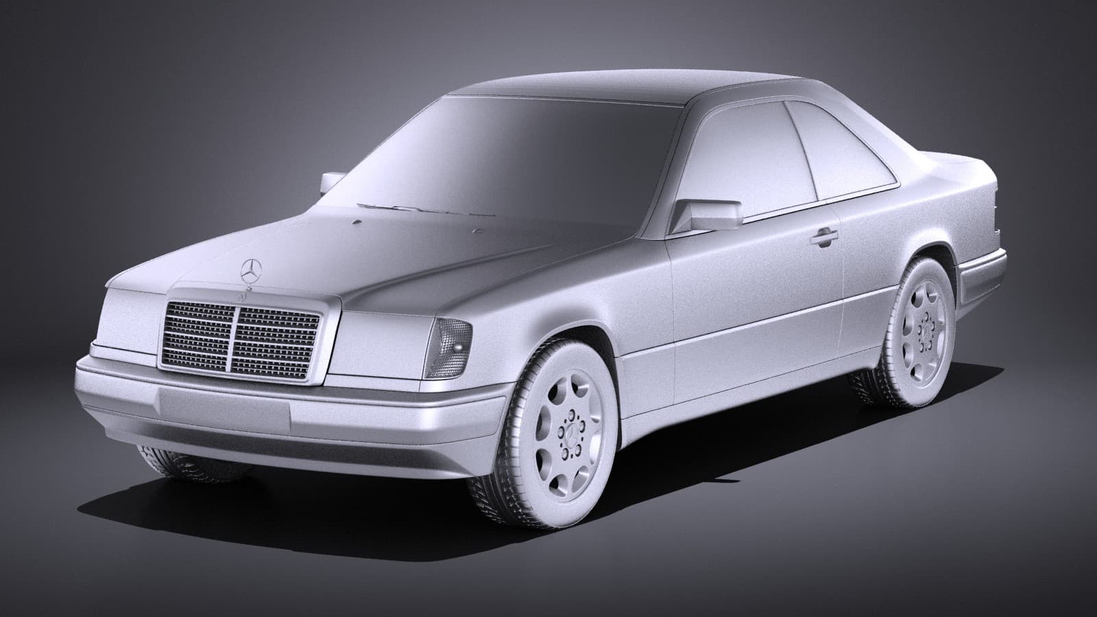 Mercedes E-Class W124 Coupe (V-Ray) 1990 3D Model by SQUIR
