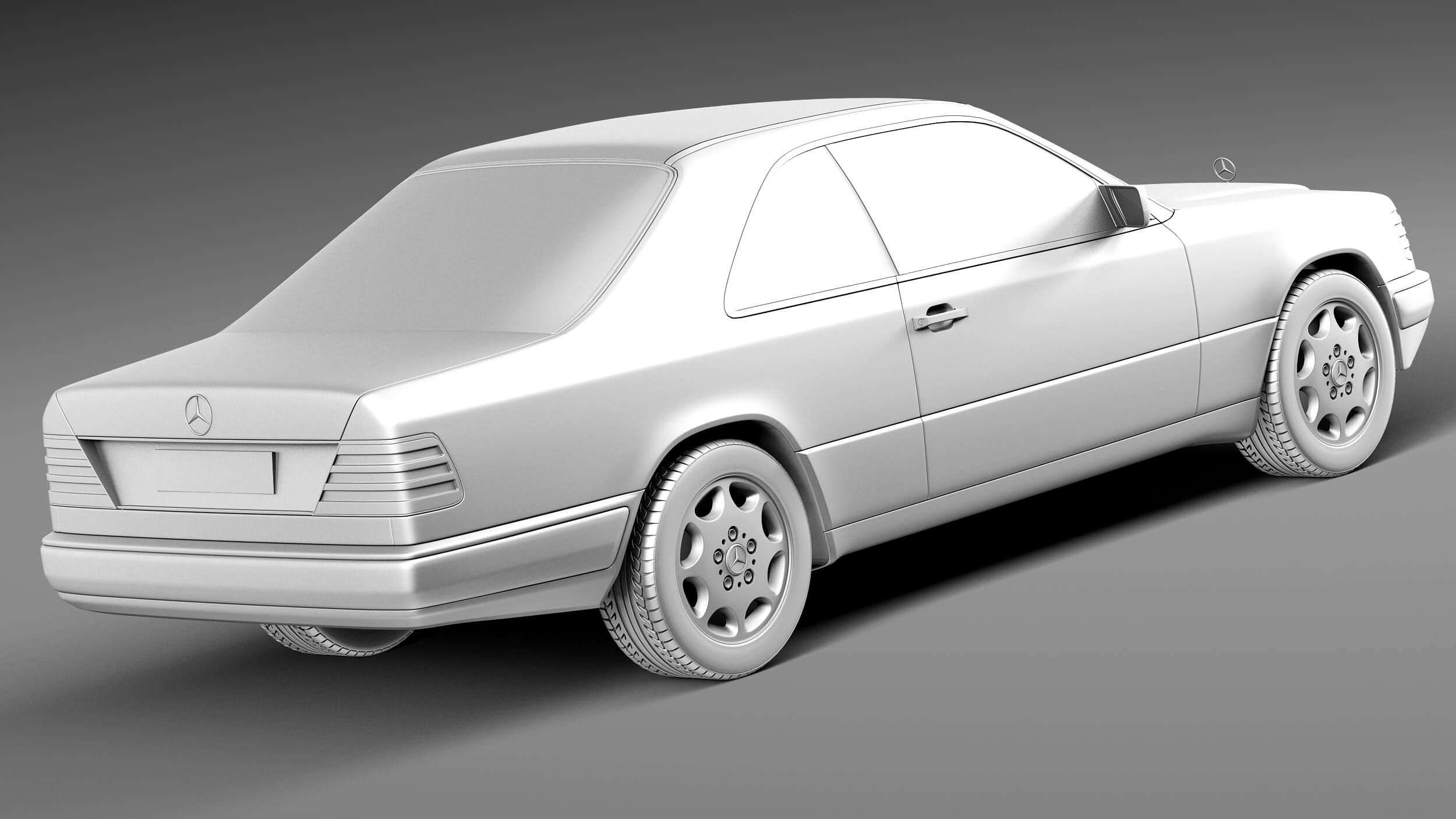 Mercedes-Benz E-Class W124 Coupe 3D Model by SQUIR