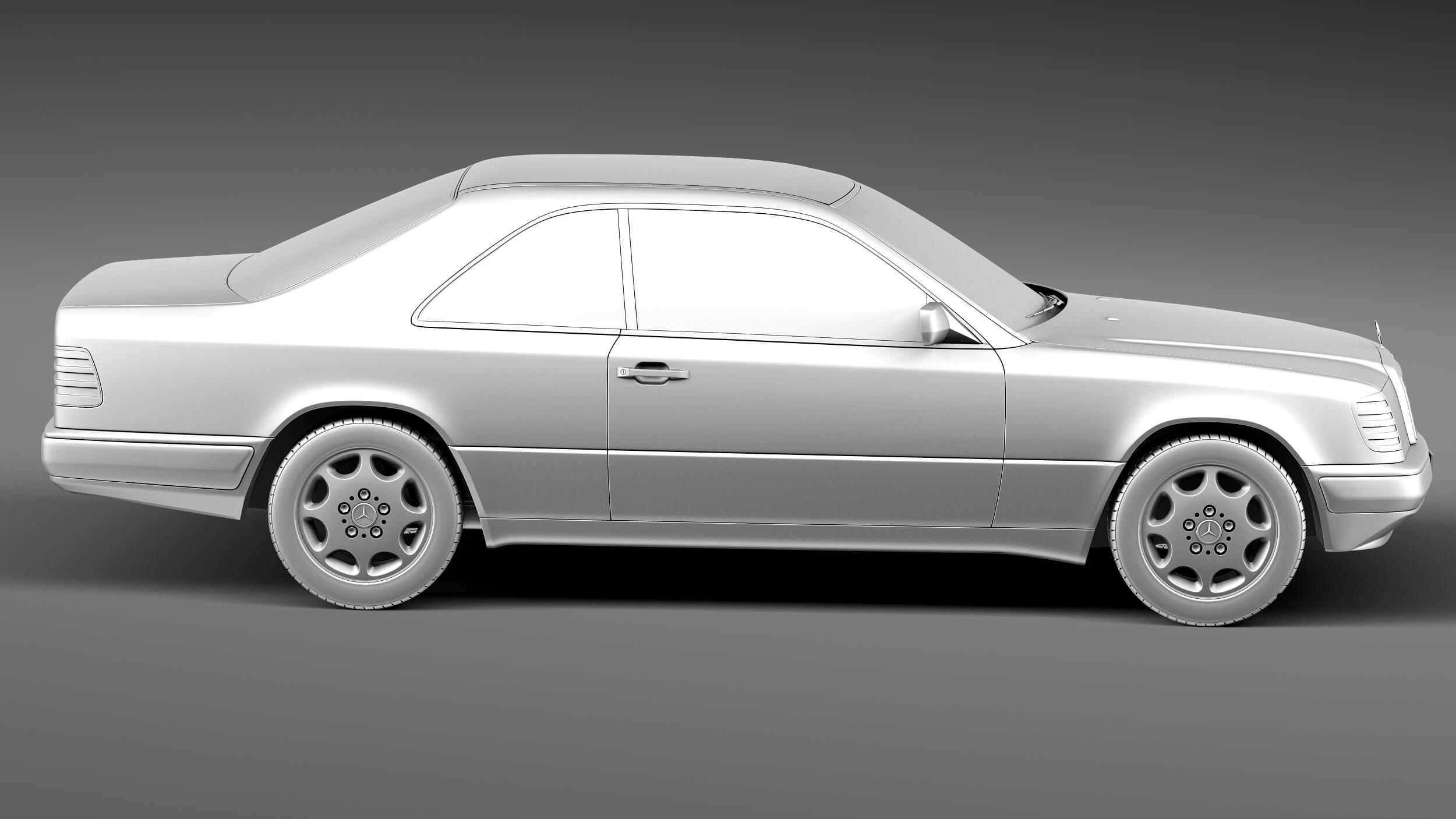 Mercedes-Benz E-Class W124 Coupe 3D Model by SQUIR