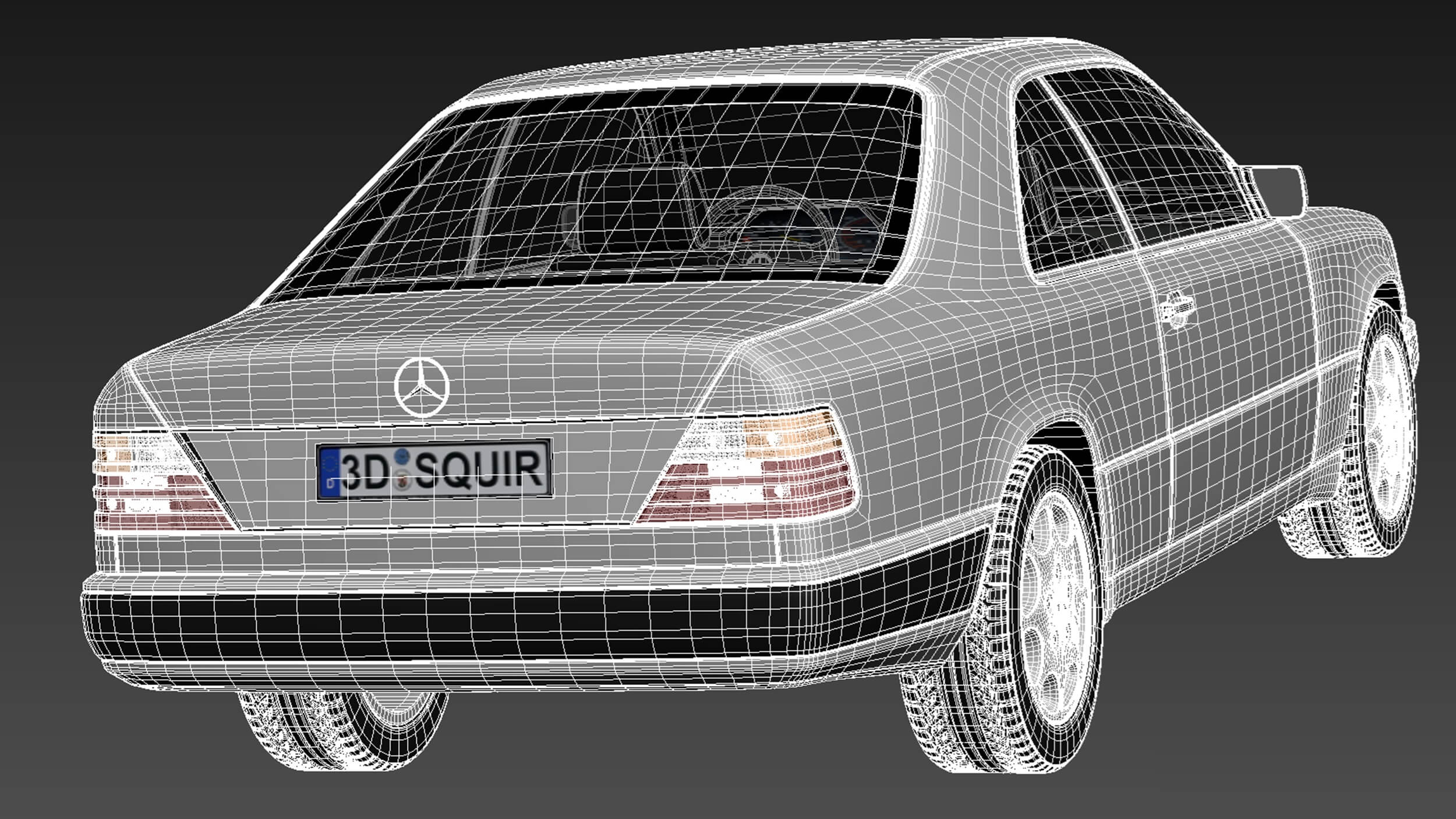 Mercedes-Benz E-Class W124 Coupe 3D Model by SQUIR