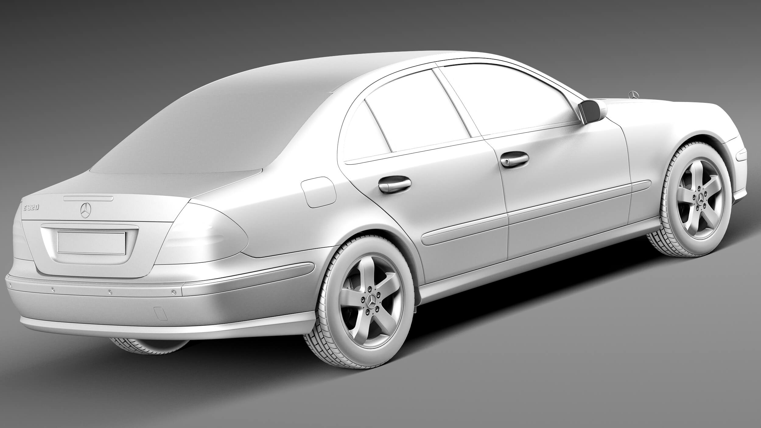 Mercedes-Benz E-Class W211 2002-2009 3D Model by SQUIR