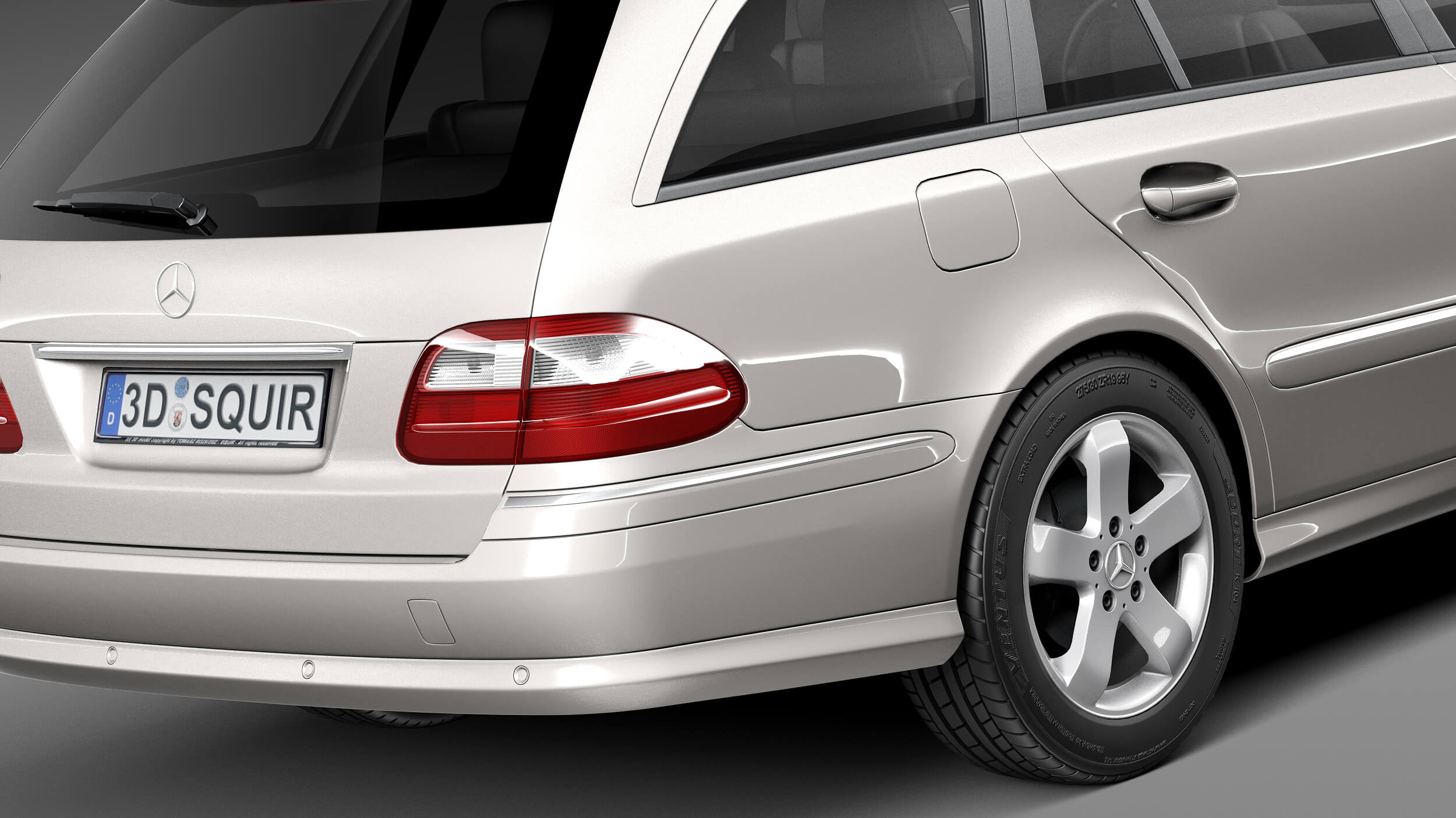 Mercedes E-Class W211 Estate 2002-2009 3D Model by SQUIR