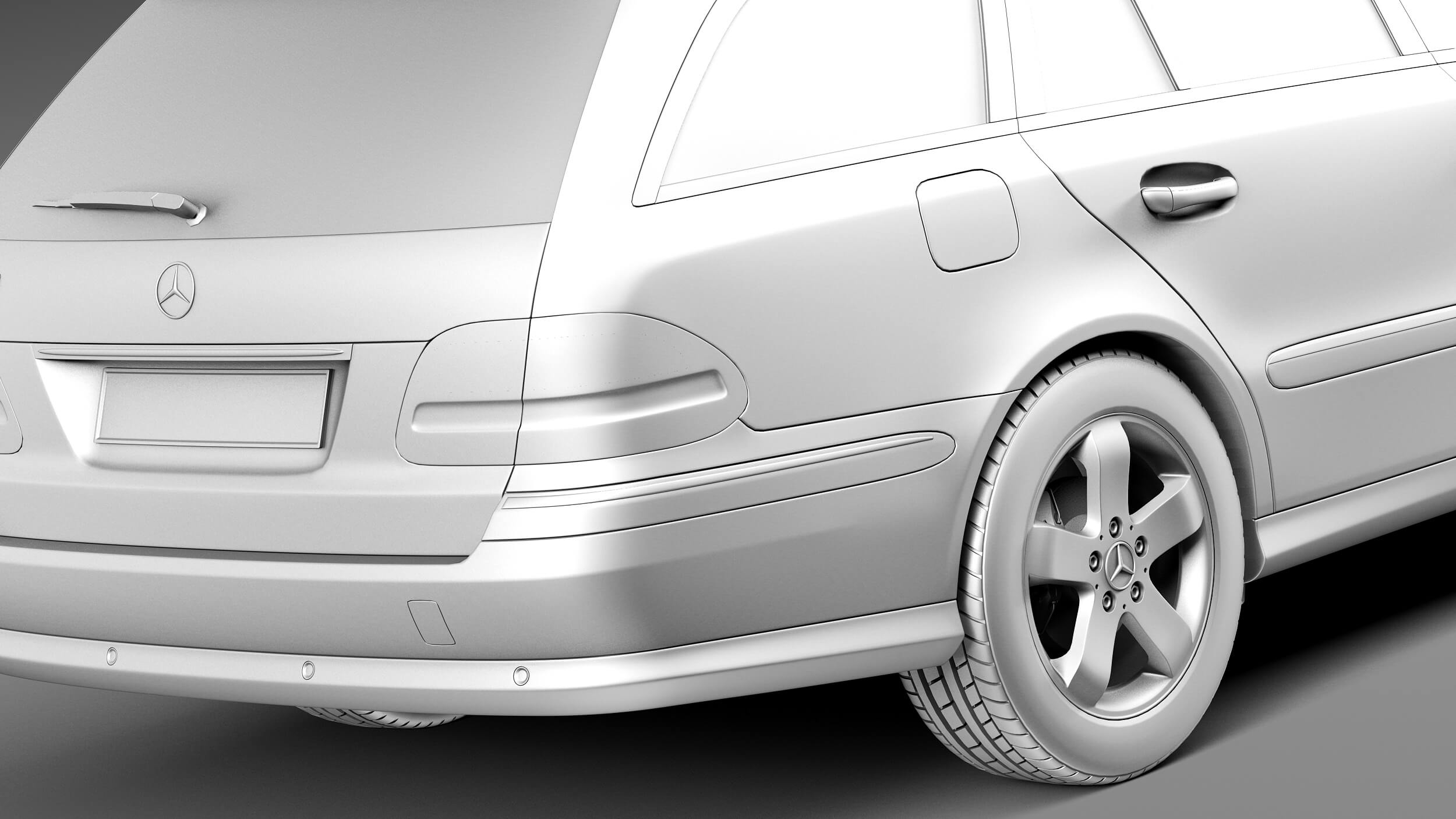 Mercedes E-Class W211 Estate 2002-2009 3D Model by SQUIR