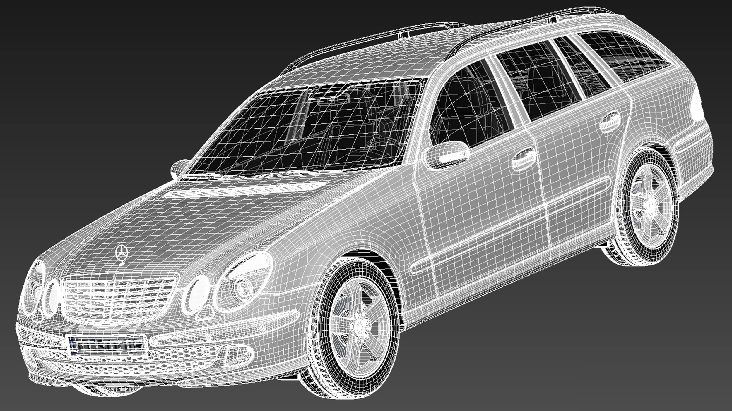 Mercedes E-Class W211 Estate 2002-2009 3D Model by SQUIR