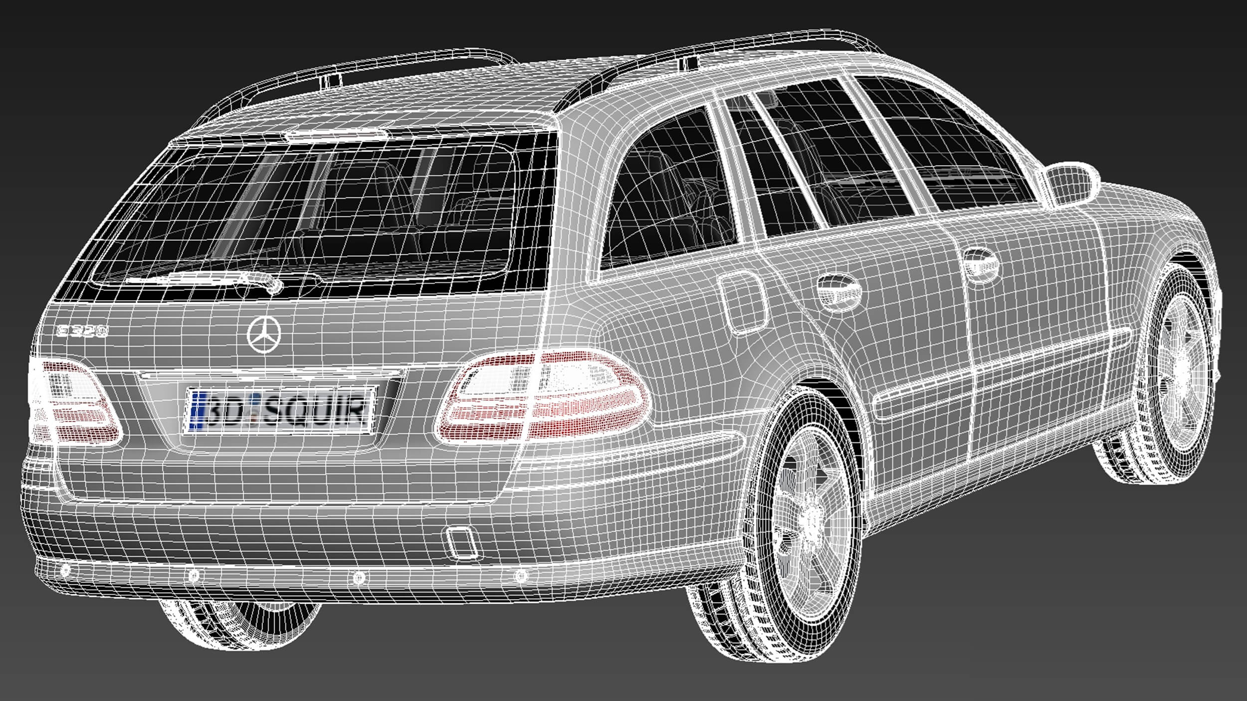 Mercedes E-Class W211 Estate 2002-2009 3D Model by SQUIR