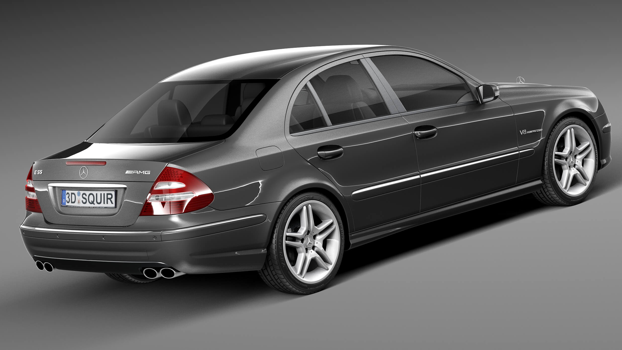 Mercedes-Benz E55 AMG W211 2002-2009 3D Model by SQUIR